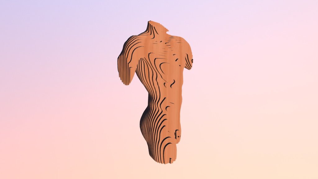Male Torso -21 Lasercut sides - 3D model by Verboket [9e7316a] - Sketchfab