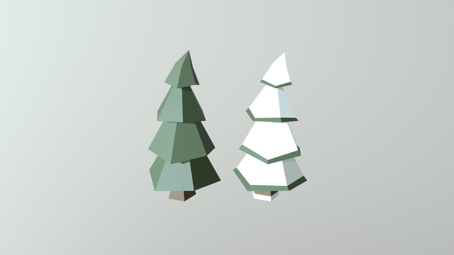 Low Poly Two Conifer Trees - 3D model by Michelle Schmidt ...