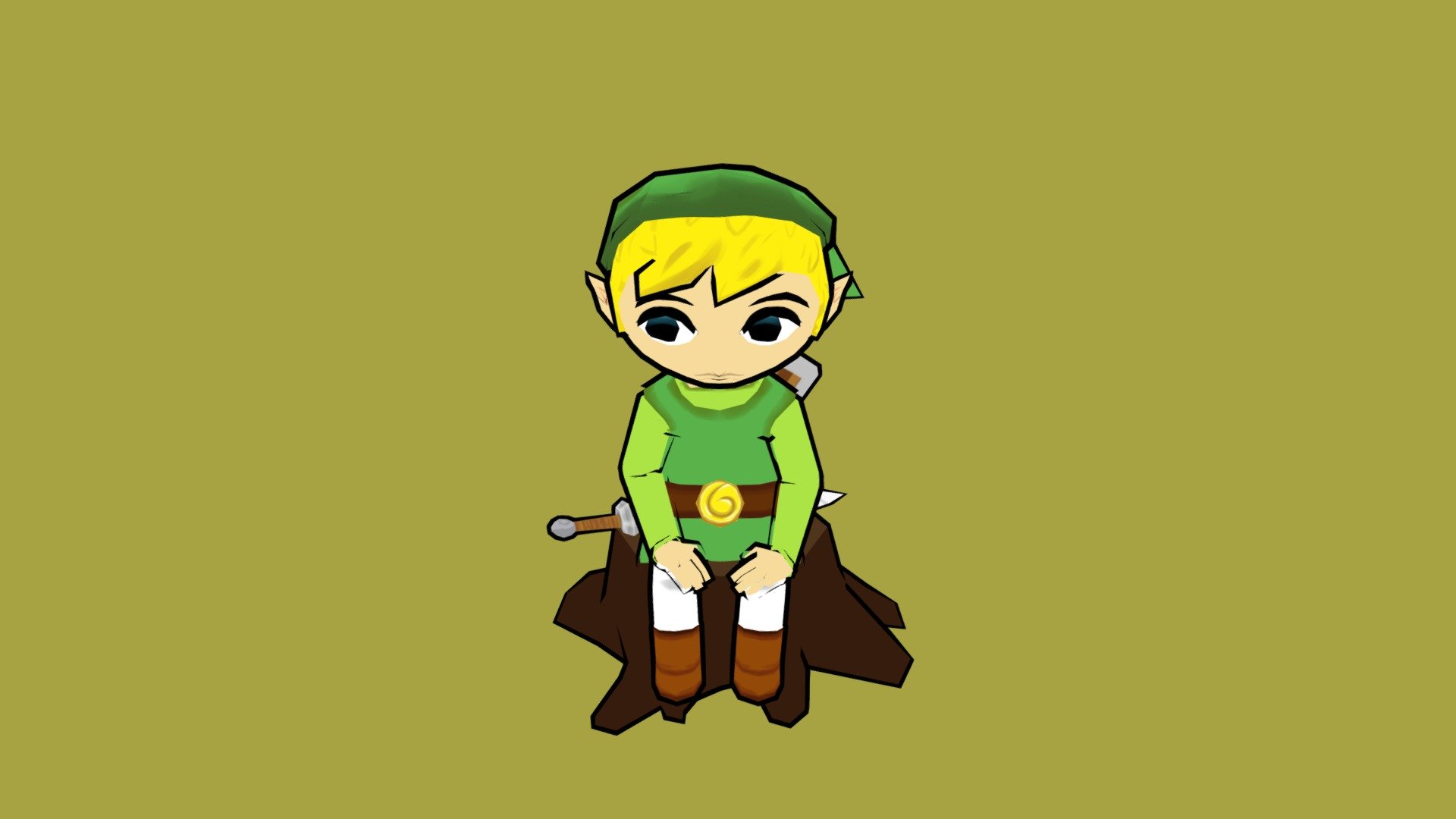 Lowpoly Link from Windwaker (shadeless) - 3D model by purga86 [9e7a3ec ...