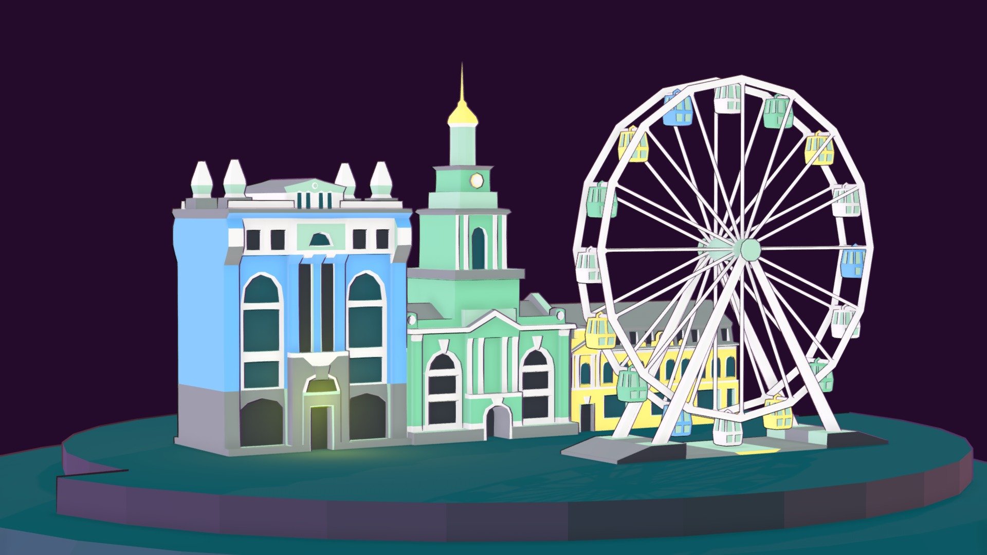 Podil Kyiv - 3D model by Anna Zemliana (@zemliana) [9e8241f] - Sketchfab