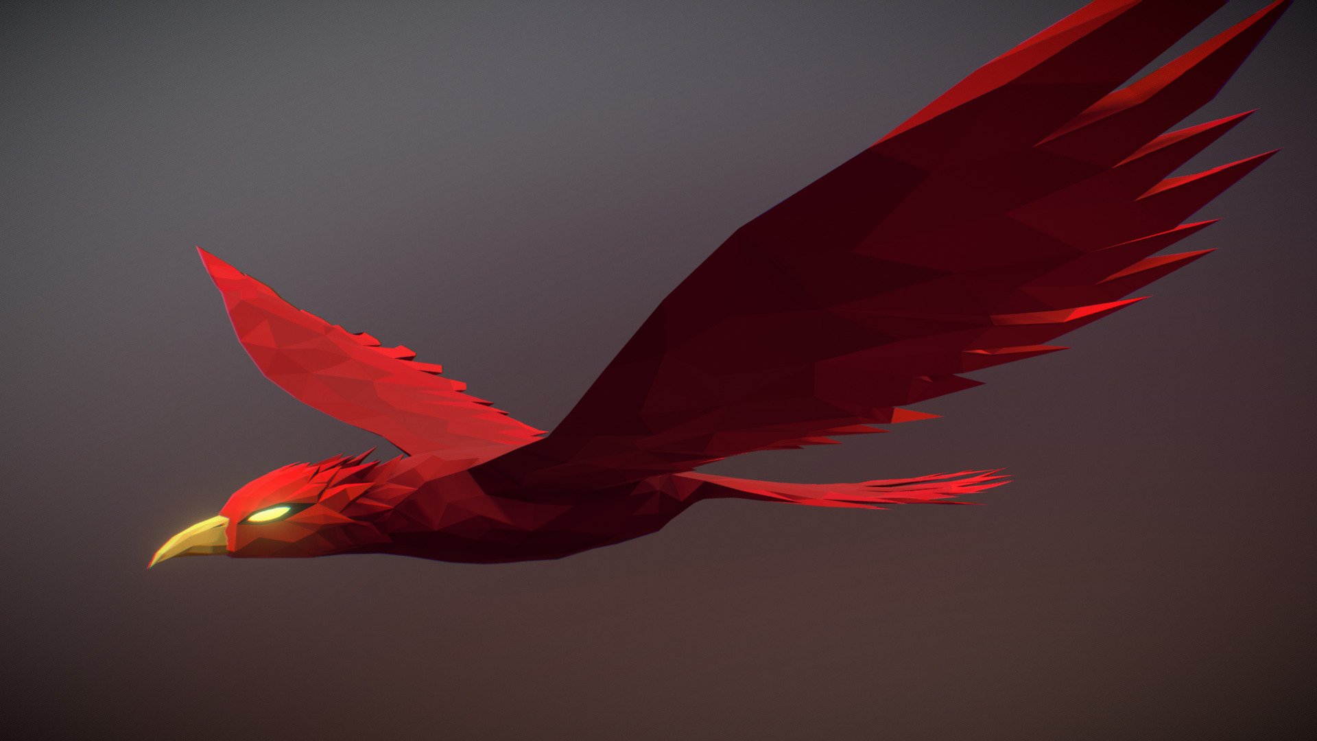 Stylized Low Poly Phoenix - 3D model by PULSAR BYTES (@pulsarbytes ...