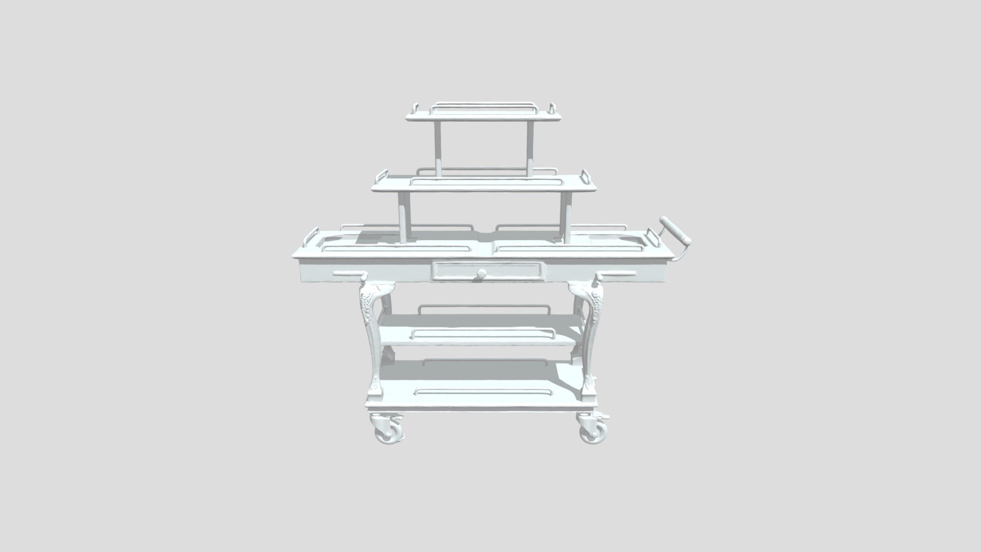 Elegant Serving Trolley - 3D model by abdulmahmoudramzi123 [9e8517f] - Sketchfab