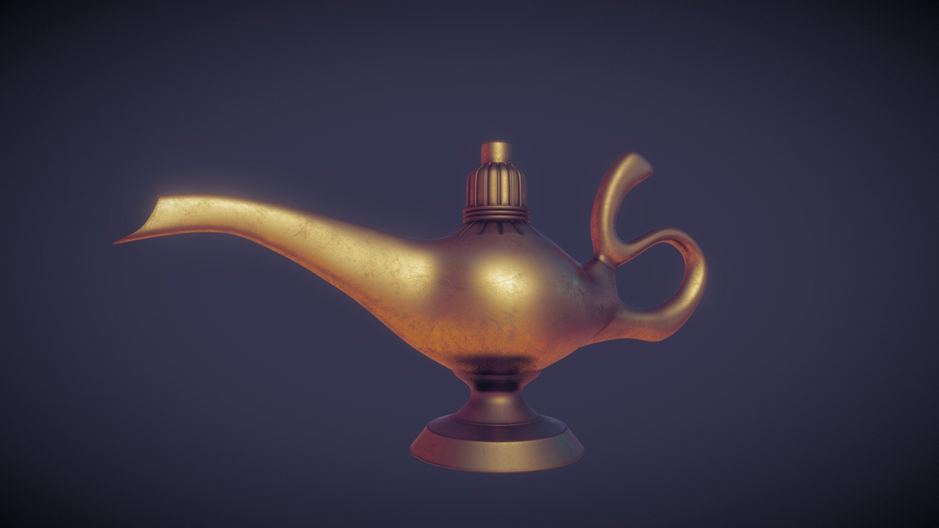Aladdin Lamp PBR Low-poly 3D model - 3D model by omar.bassam88 [9e8c036 ...