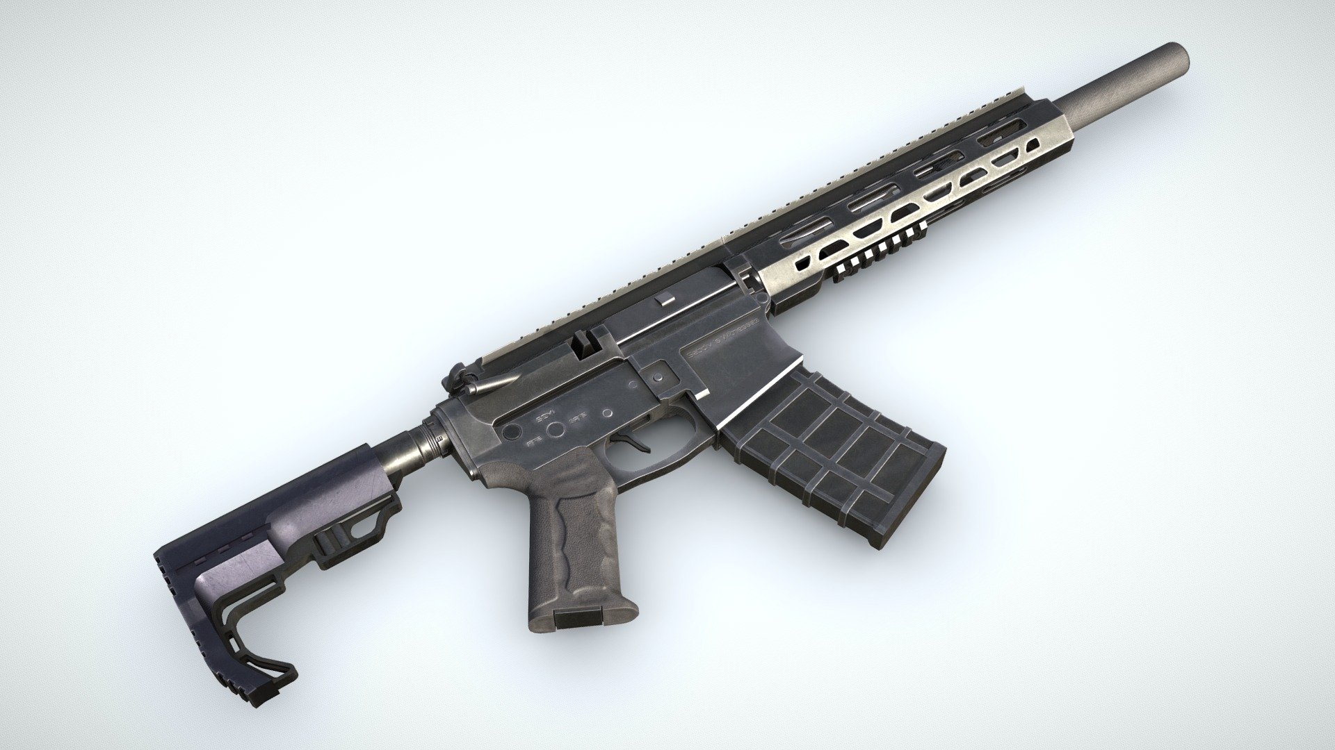 Ar15 - Buy Royalty Free 3D model by SubVis [9e8d5d2] - Sketchfab Store