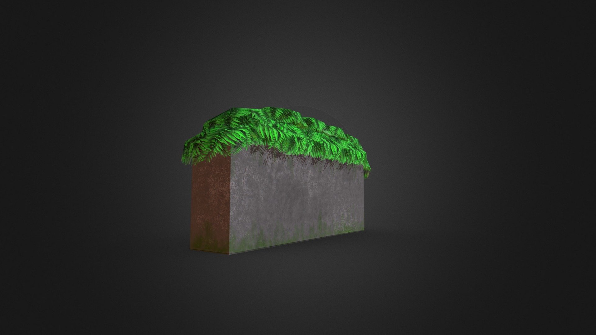 Game asset - wall with plants - 3D model by Imanol Matias ...