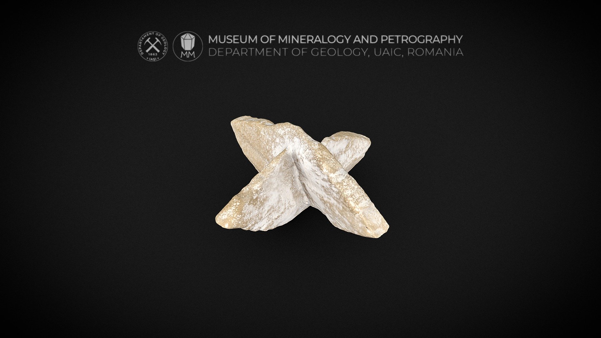 Thénardite butterfly (twinned crystals) - 3D model by Museum of ...