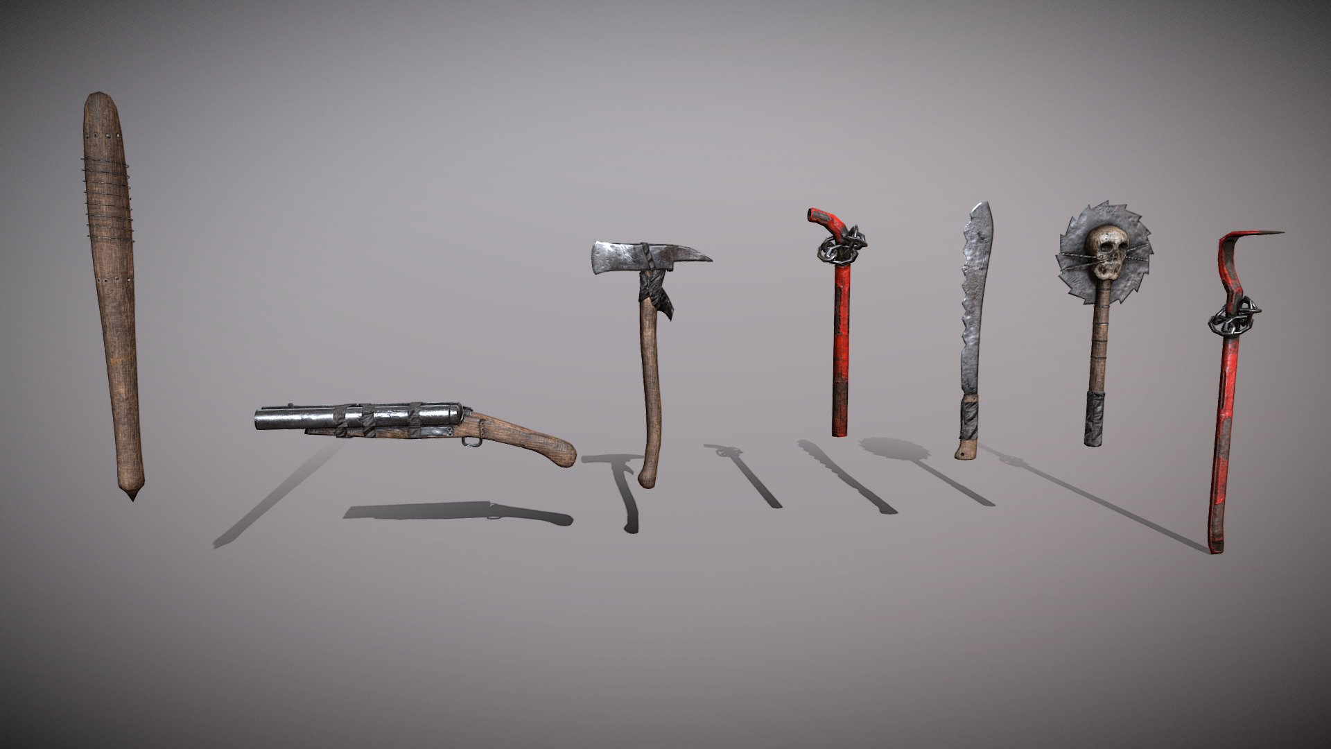 Post apo Weapons collection - Buy Royalty Free 3D model by Thunder ...