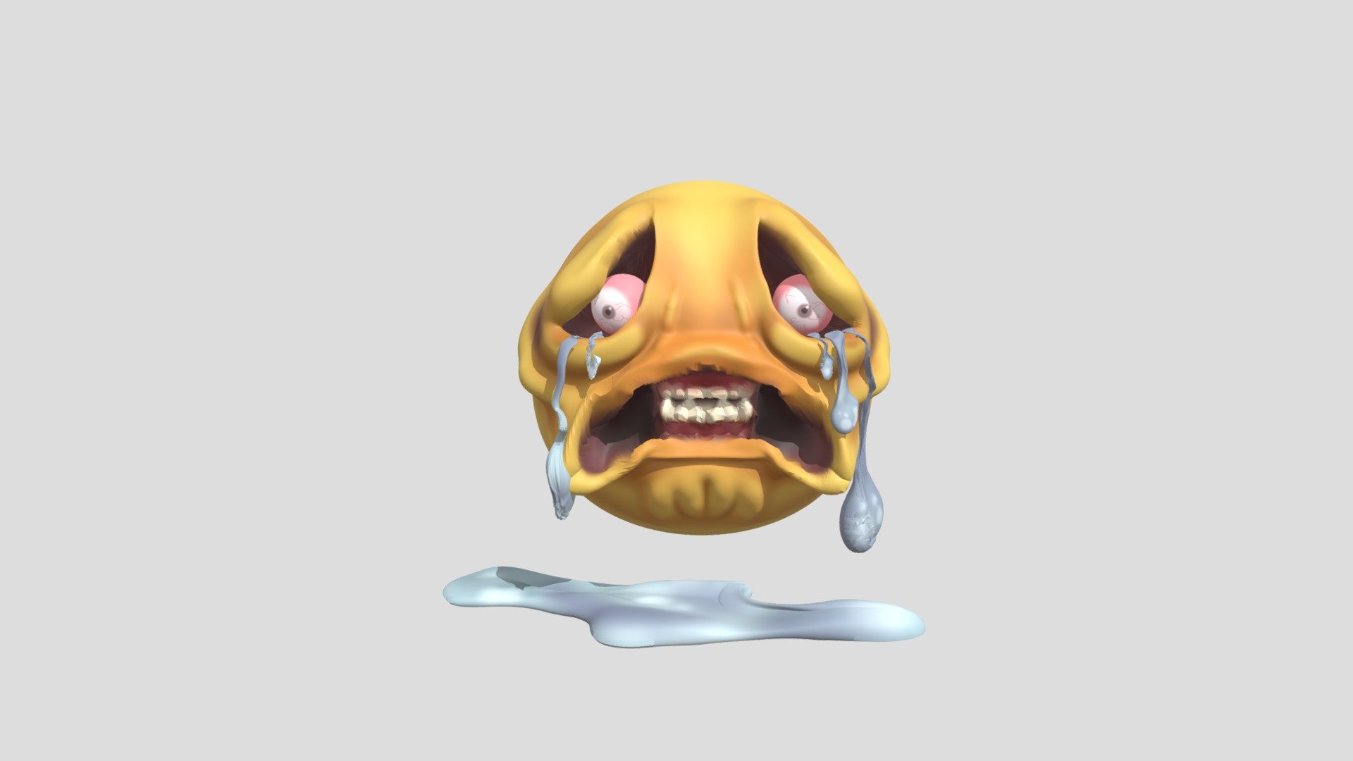 Sad crying emoji - Download Free 3D model by hippohipo [9e9327d ...