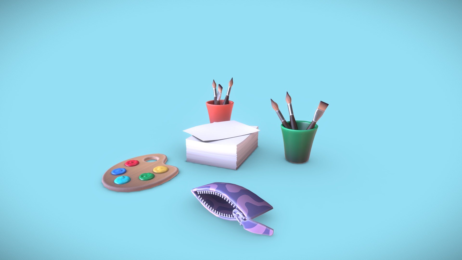 Art Supplies - Spacestation Animation - 3D model by David Belnap ...