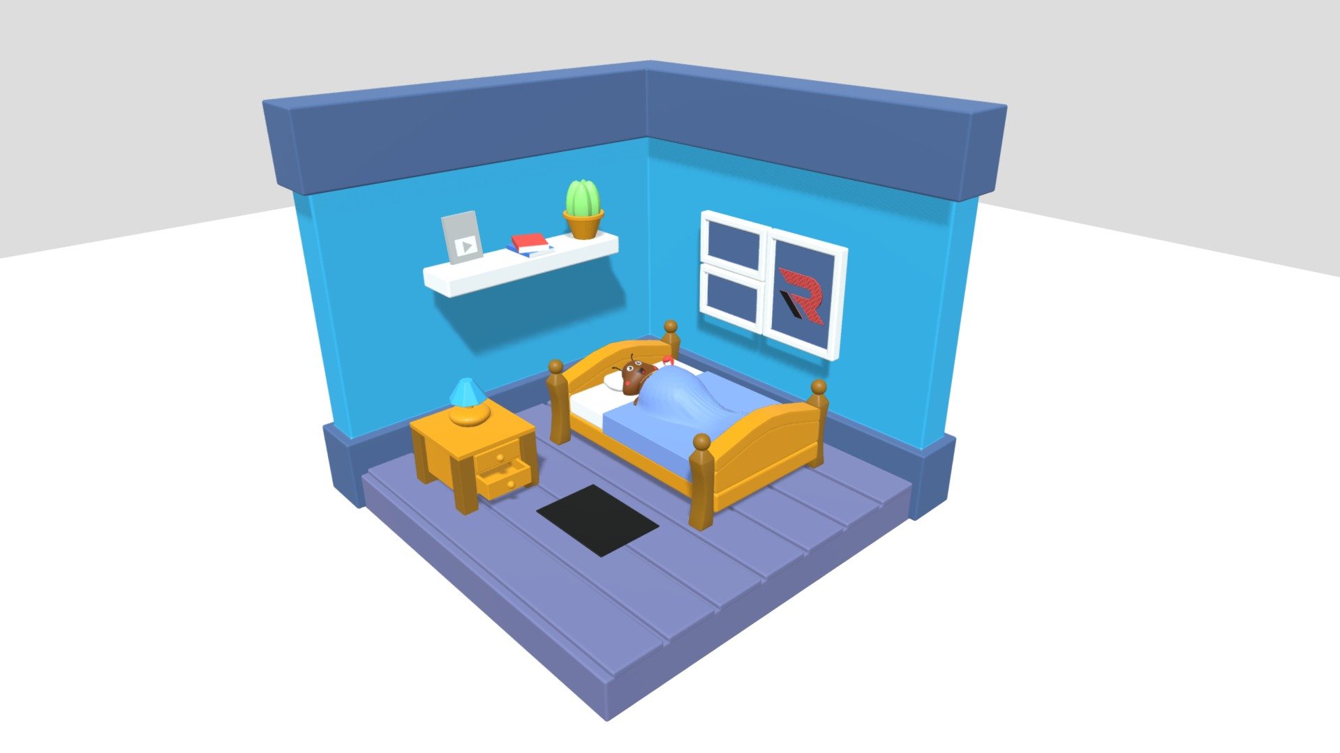ROOM Low POLY - 3D model by Asjohn720 [9e97537] - Sketchfab