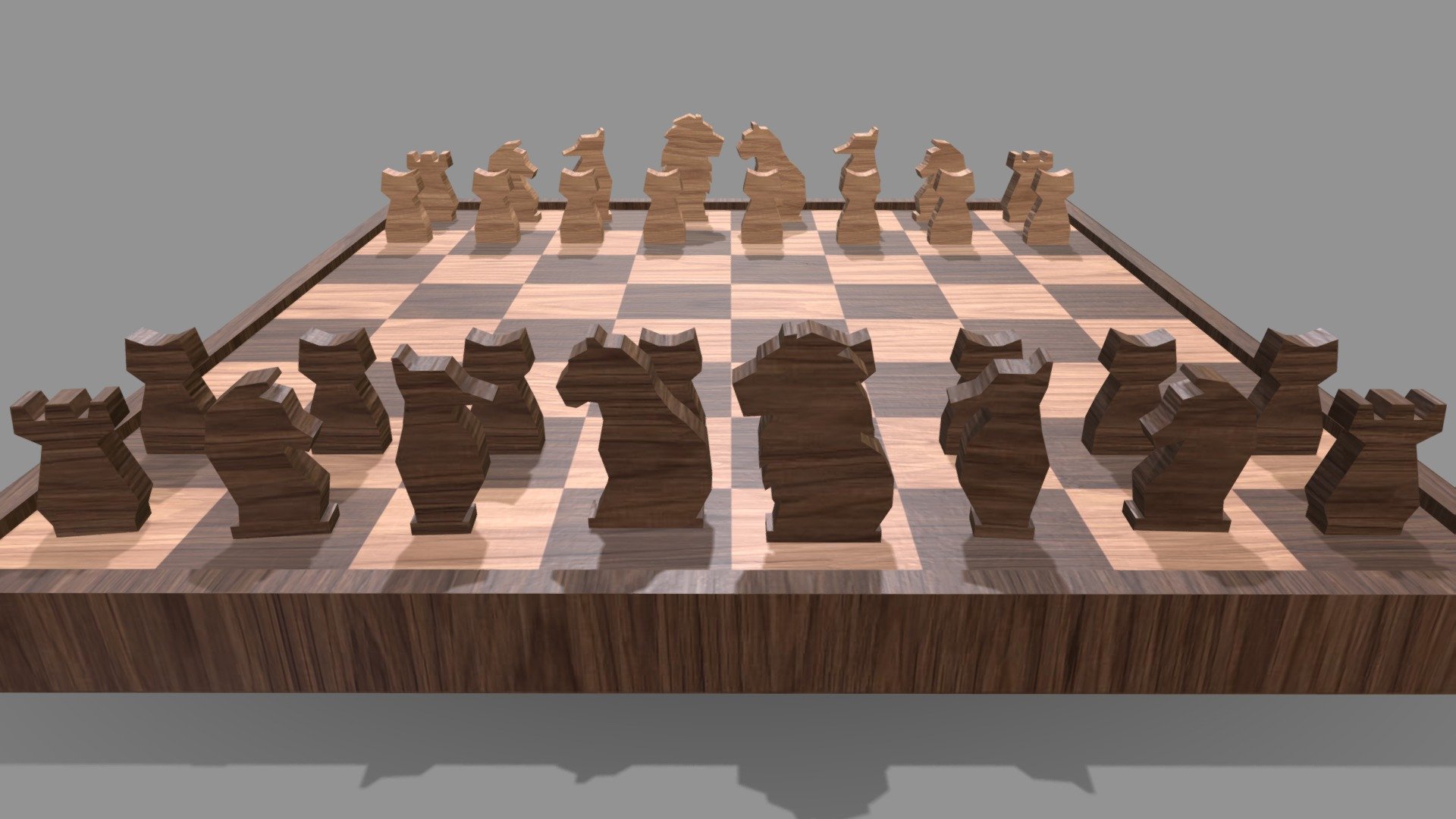 Chess Model 3D LowPoly - Download Free 3D model by Pancito (@pancito ...