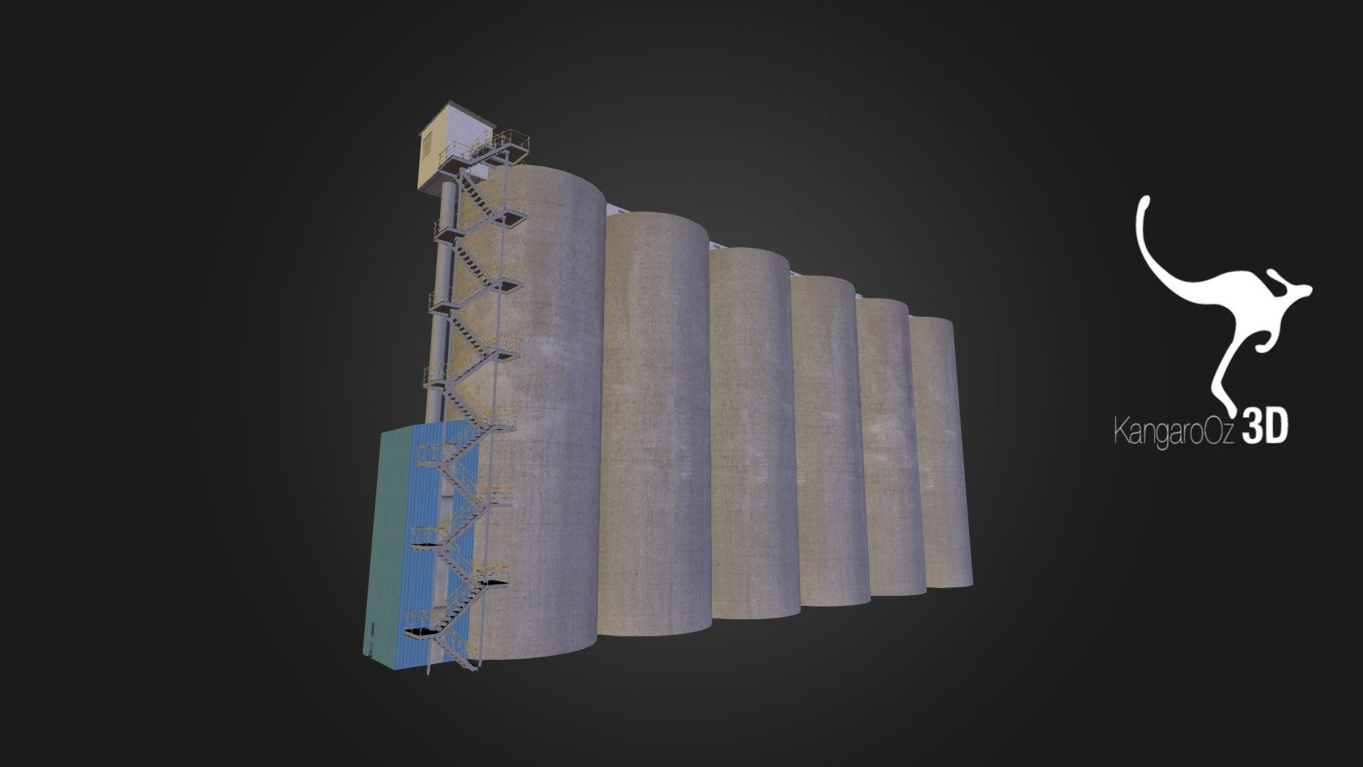 Silos à grains - 3D model by KangaroOz 3D (@KangaroOz-3D) [9e992fc ...
