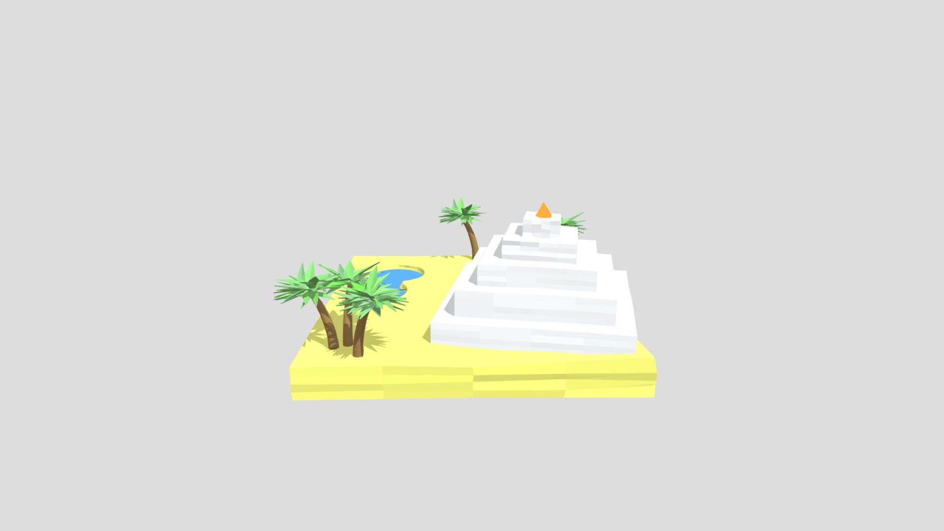 Low Poly Pyramid platform - 3D model by sibren [9e99491] - Sketchfab
