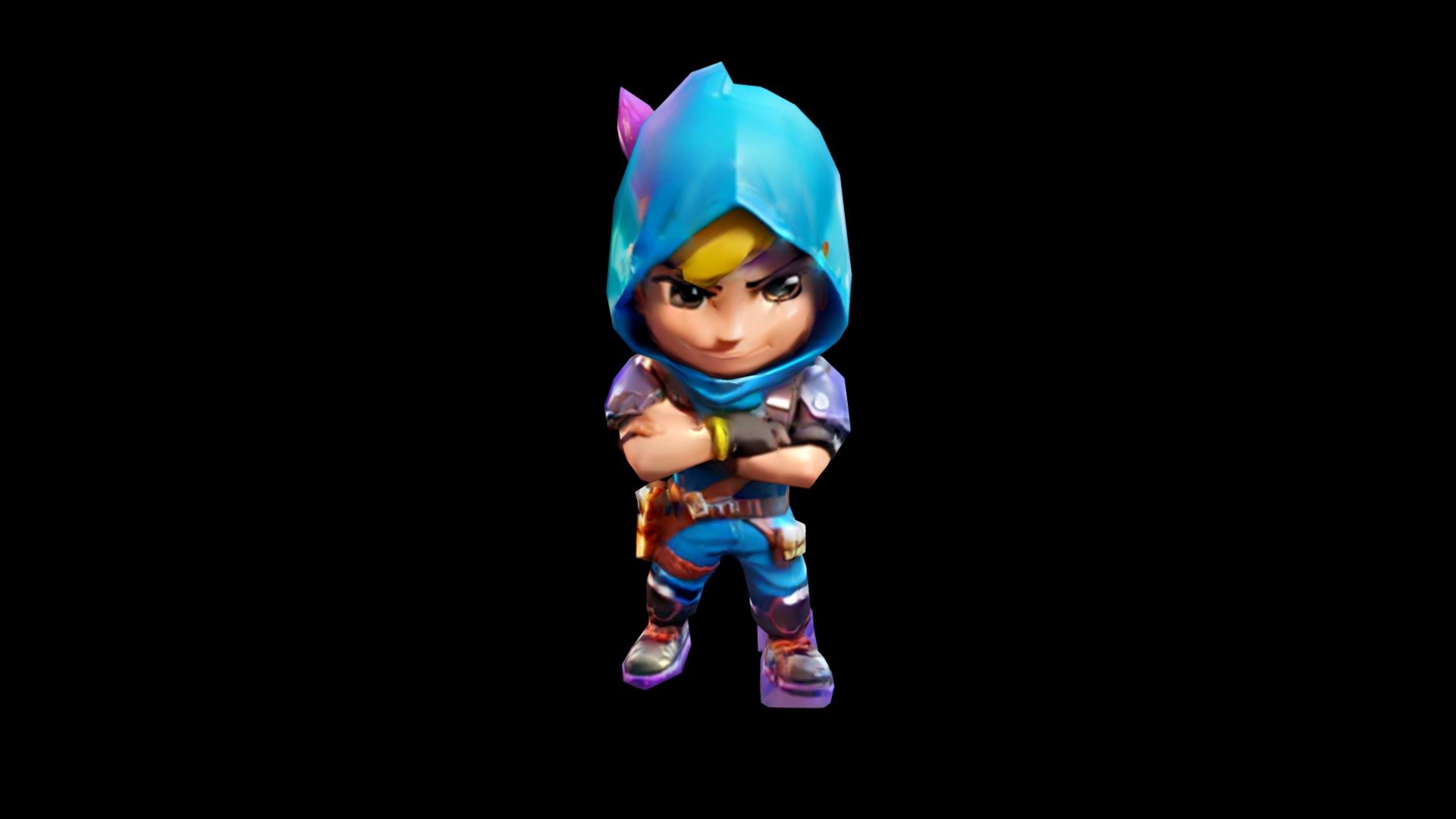 d Villager Blue Cloak The central figure in this - Download Free 3D ...