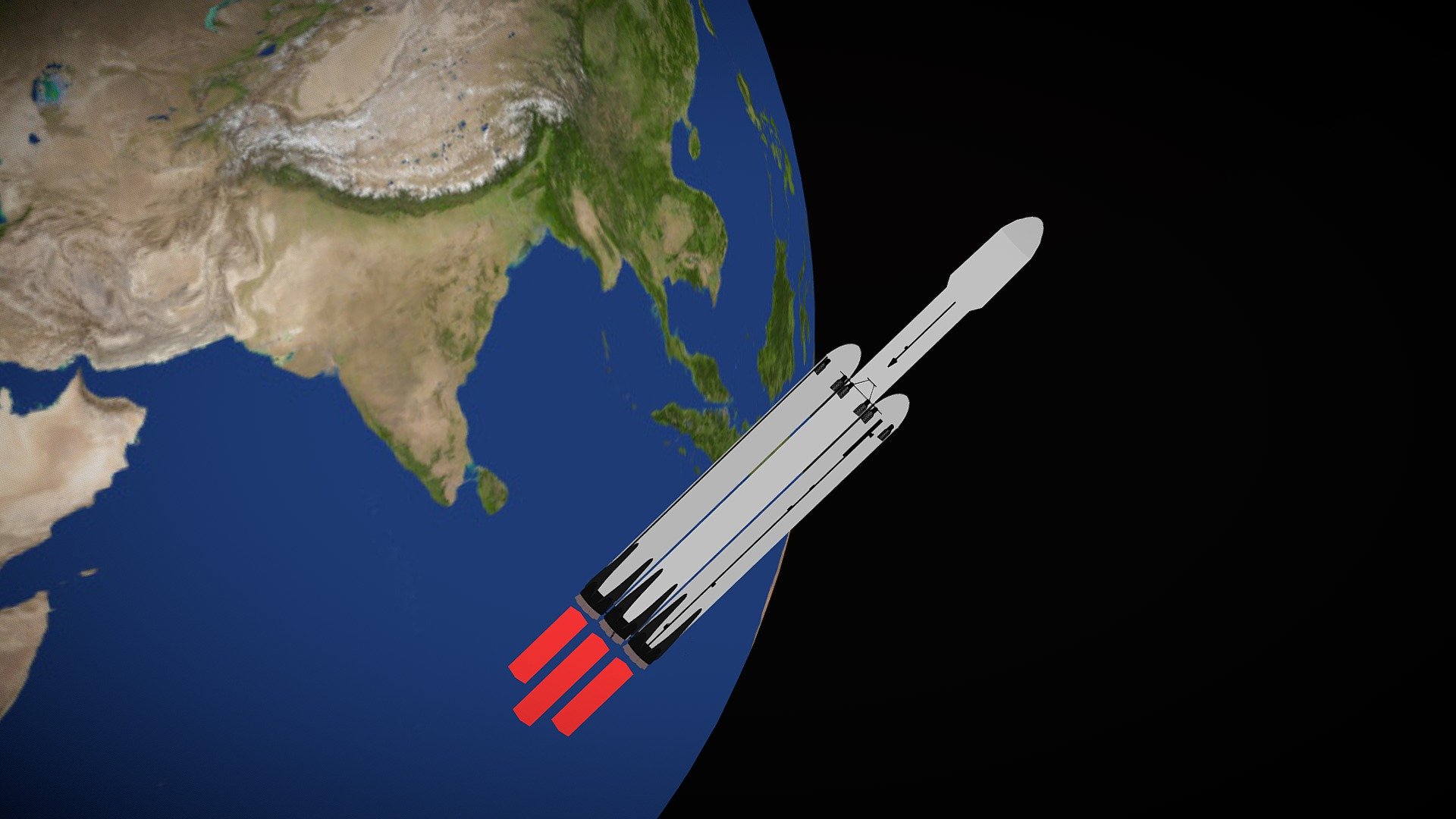 Falcon heavy from Space X - 3D model by crystalbattler03 [9e9b32f ...