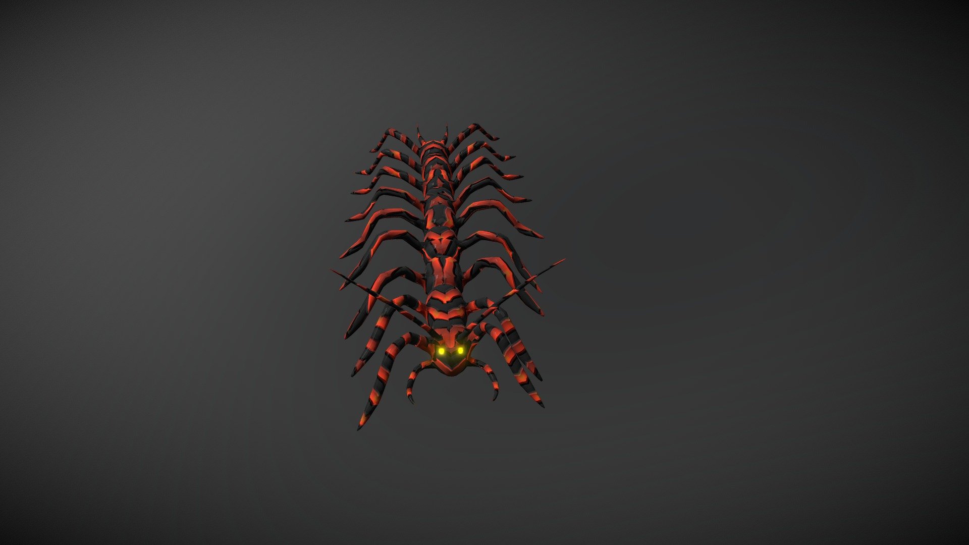 Centipede Animation Walk - 3D model by JeffFleetwood [9e9c0f3] - Sketchfab