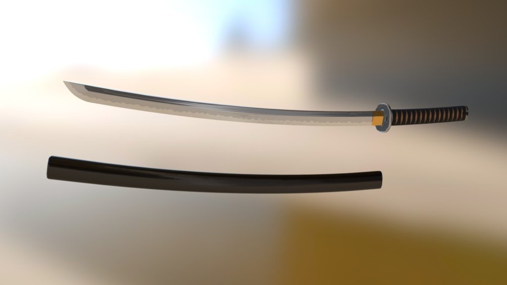 Katana sword - 3D model by antonboiko [9ea2390] - Sketchfab