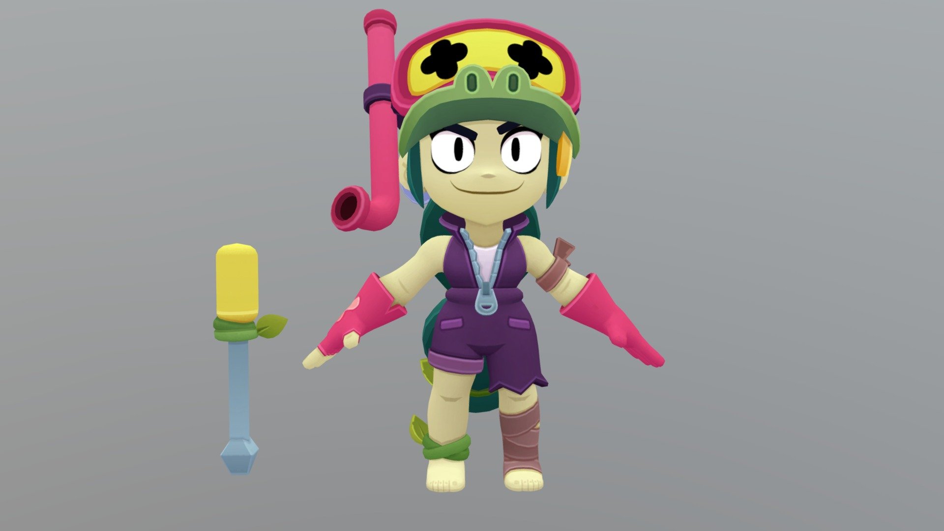 Alli Brawl Stars 3D Model - Download Free 3D model by Jogan (@Jogan123 ...