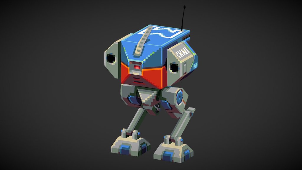 Low-Fi Stalker Robot - 3D model by NotDead (@bevanmckechnie) [9ea3759 ...