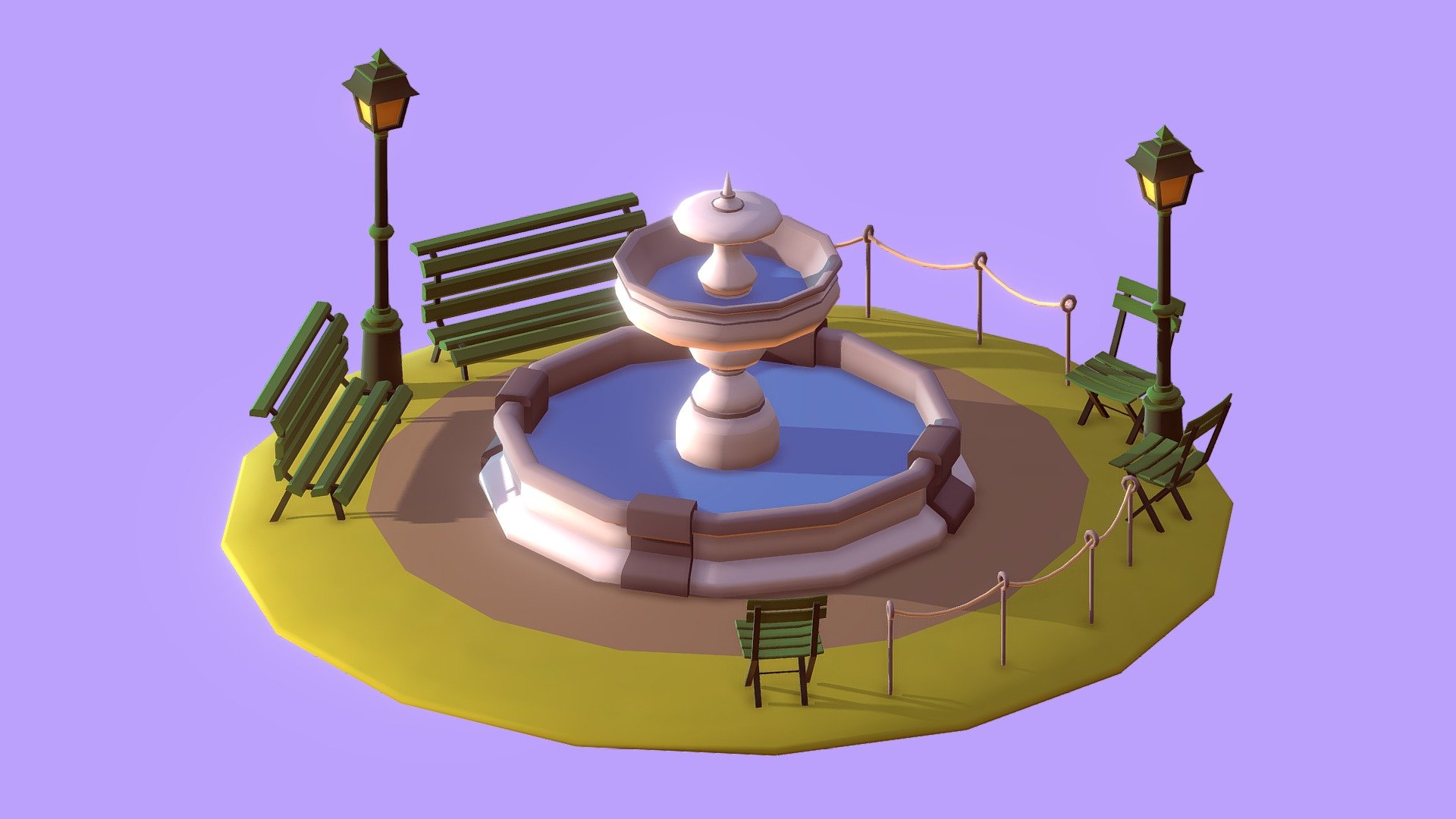 Ethereal Games - Fountain square - 3D model by Maïlys Hainaut ...