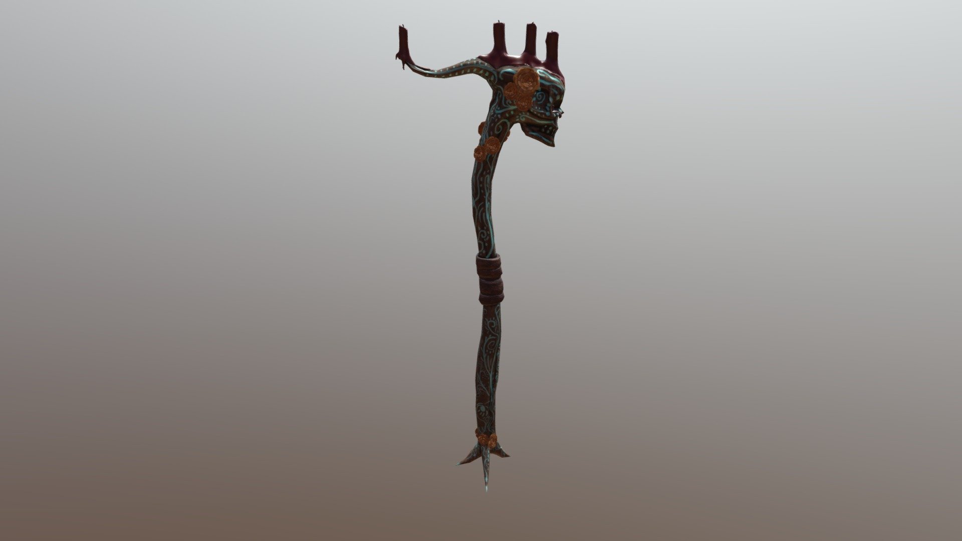 Skull Staff - 3D model by josephworks [9ead4bb] - Sketchfab