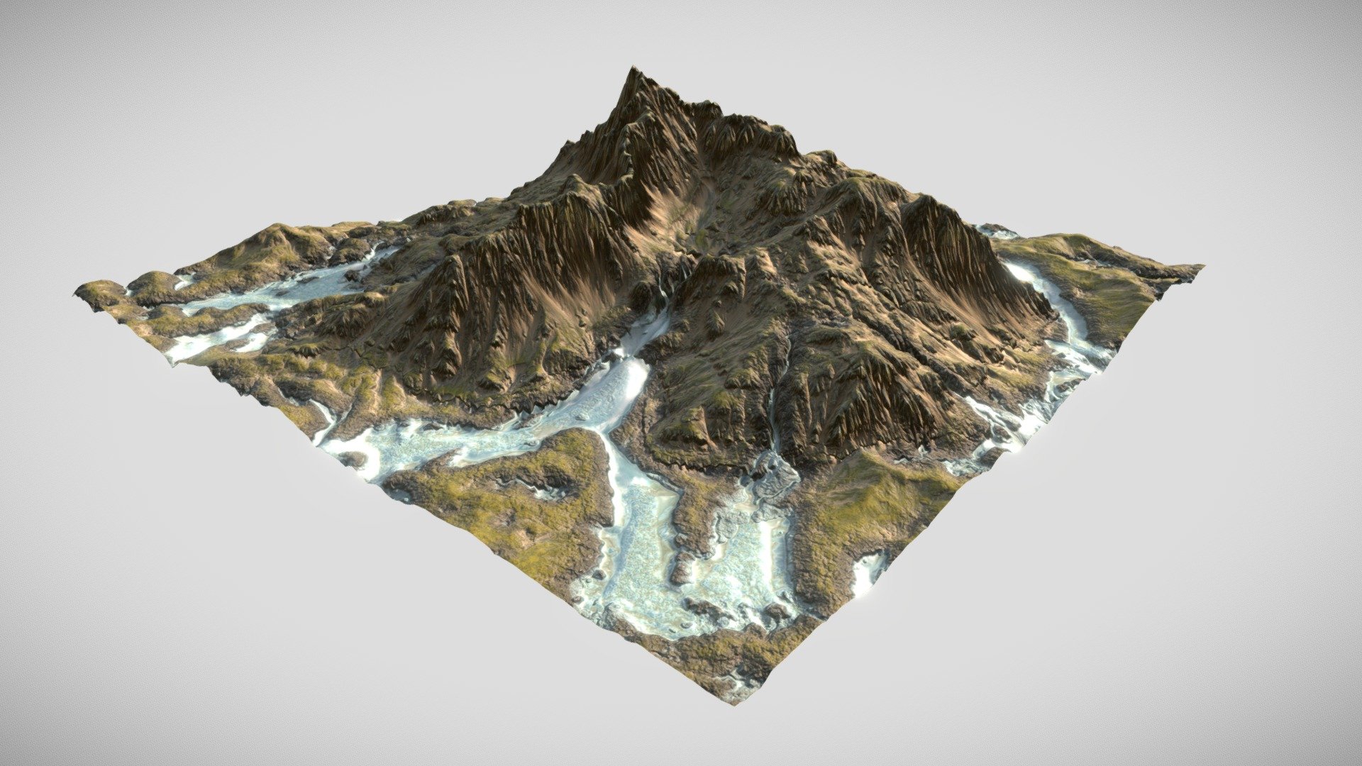 Lush Mountain V2 - 3D model by JayT3D (@beardyjosh) [9eb07dc] - Sketchfab