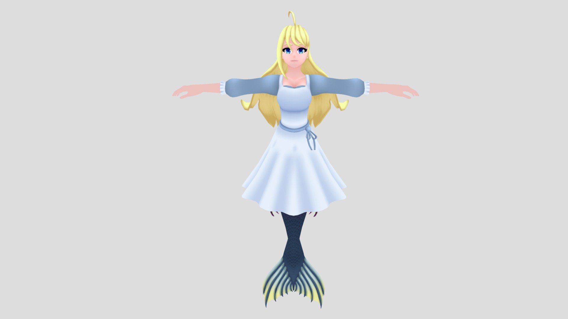 VRM mermaid - 3D model by duperreantoine [9eb3ba1] - Sketchfab