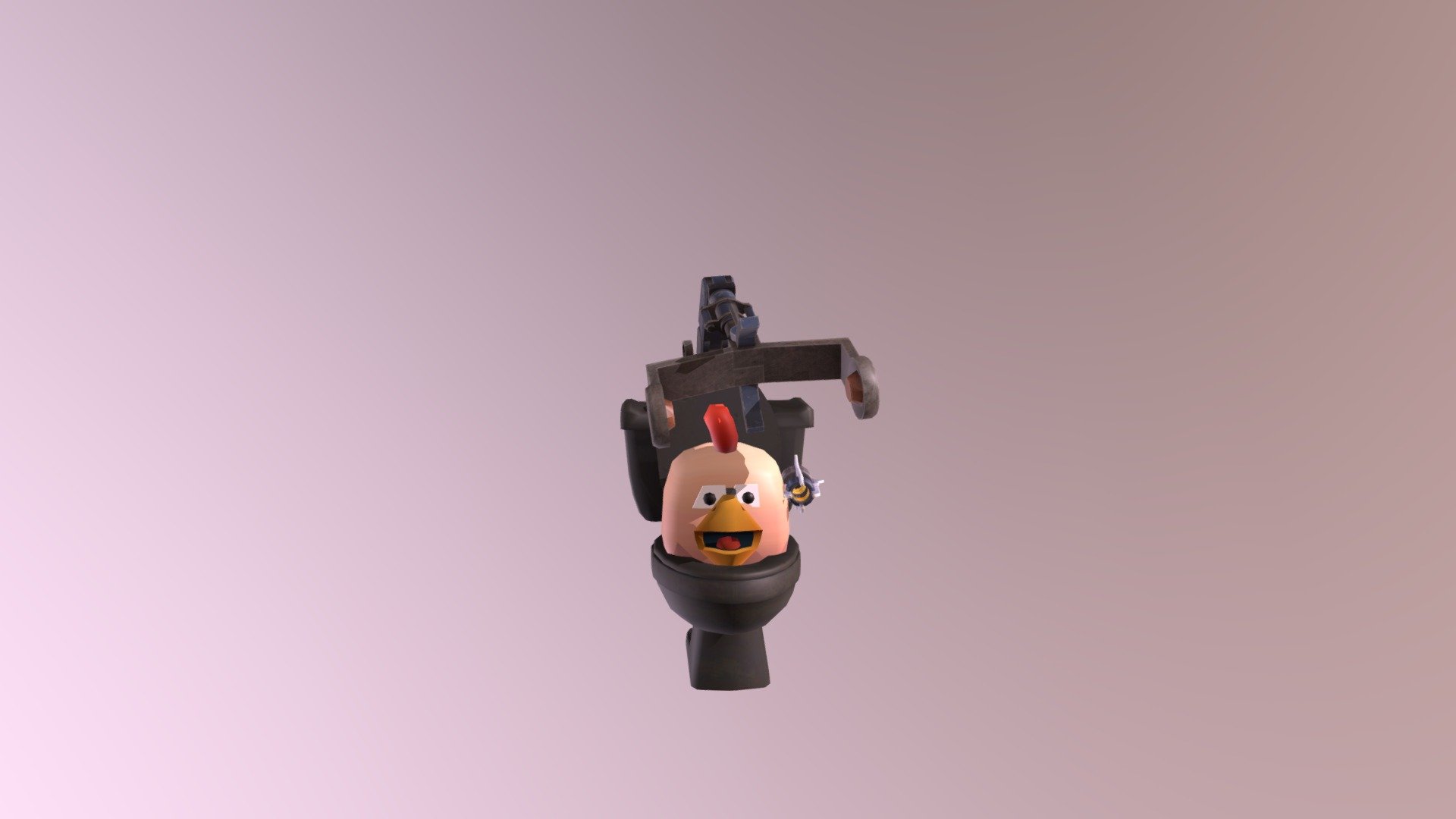 Chicken Gun Chicken Toilet Scientist - Download Free 3D model by cow ...
