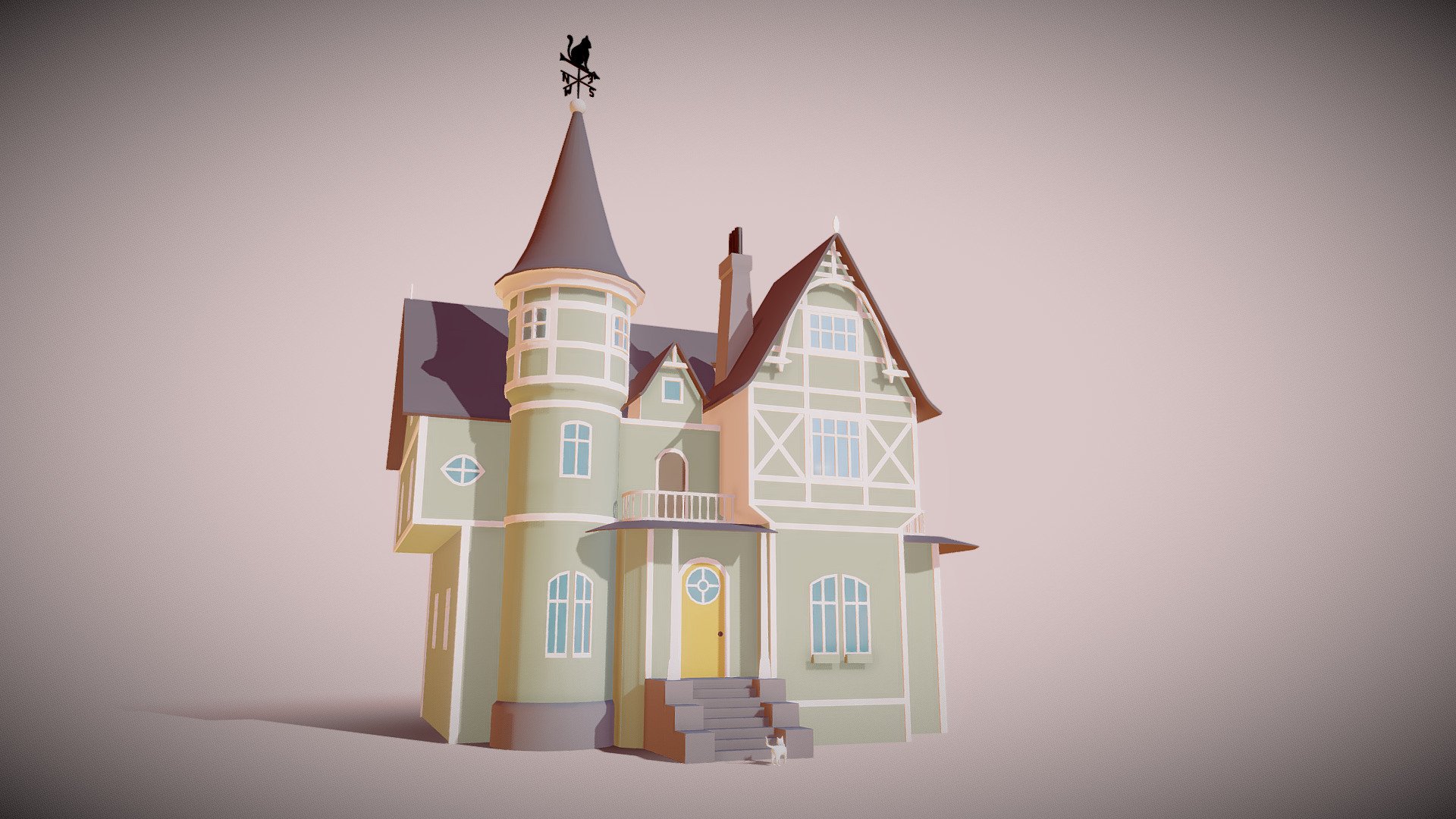 Meow House - 3D model by Natalie Crabtree (@natcrab) [9ebbd4a] - Sketchfab