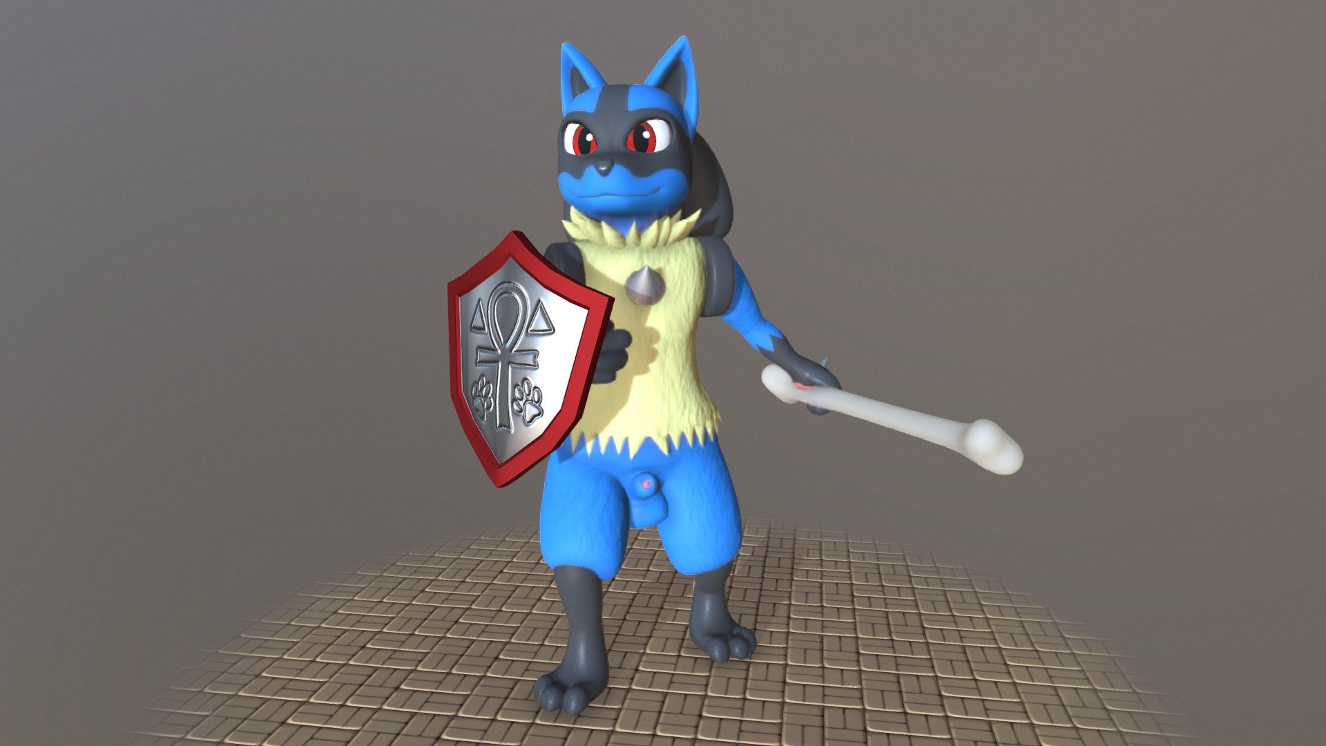 Lucky the Sea-Faring Lucario - 3D model by AlonWoof [9ebbe0e] - Sketchfab