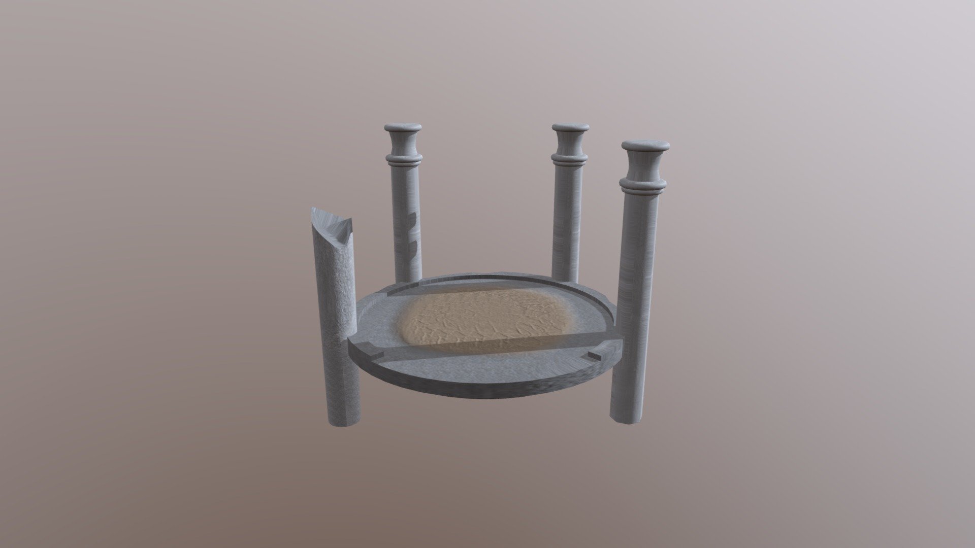 Stone platform and pillars - 3D model by Maisen (@maisenn) [9ebcab4 ...