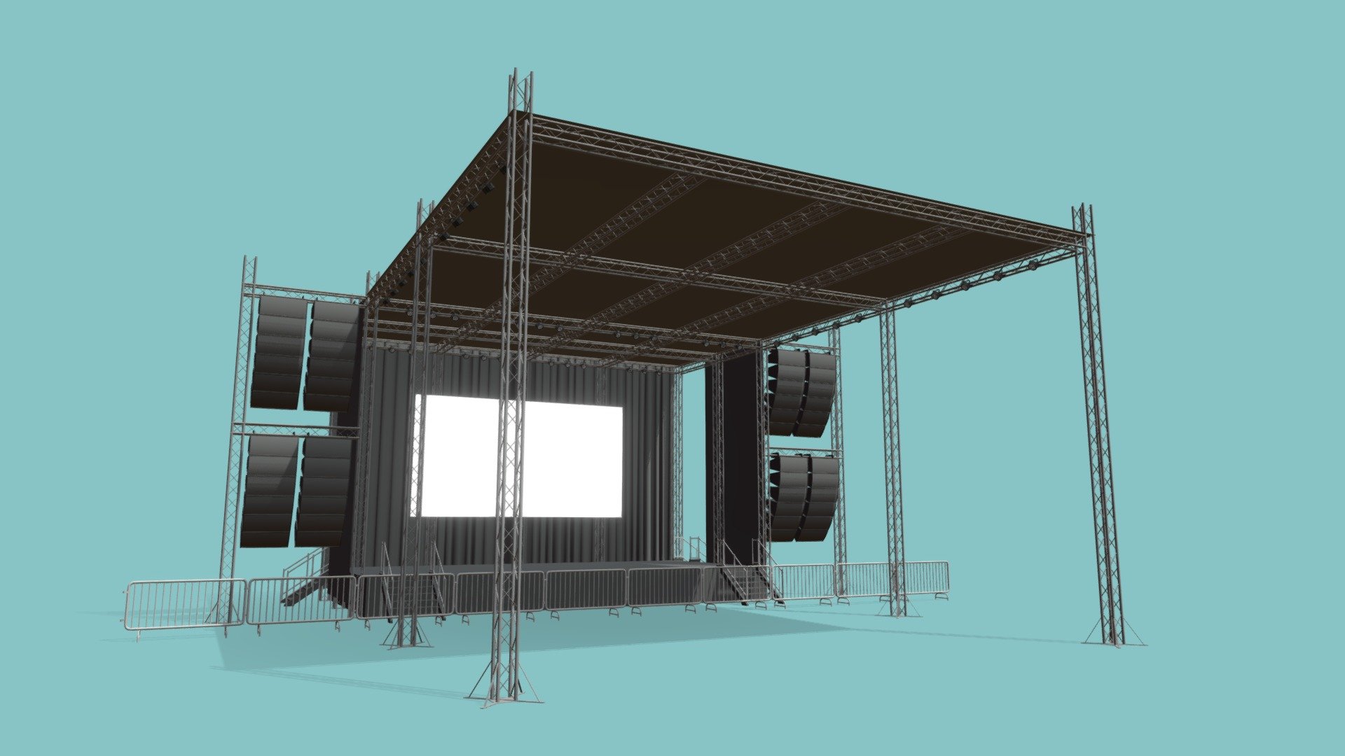 Concert Stage 5 - Buy Royalty Free 3D model by CGBee (@cg.bee) [9ec01c4 ...