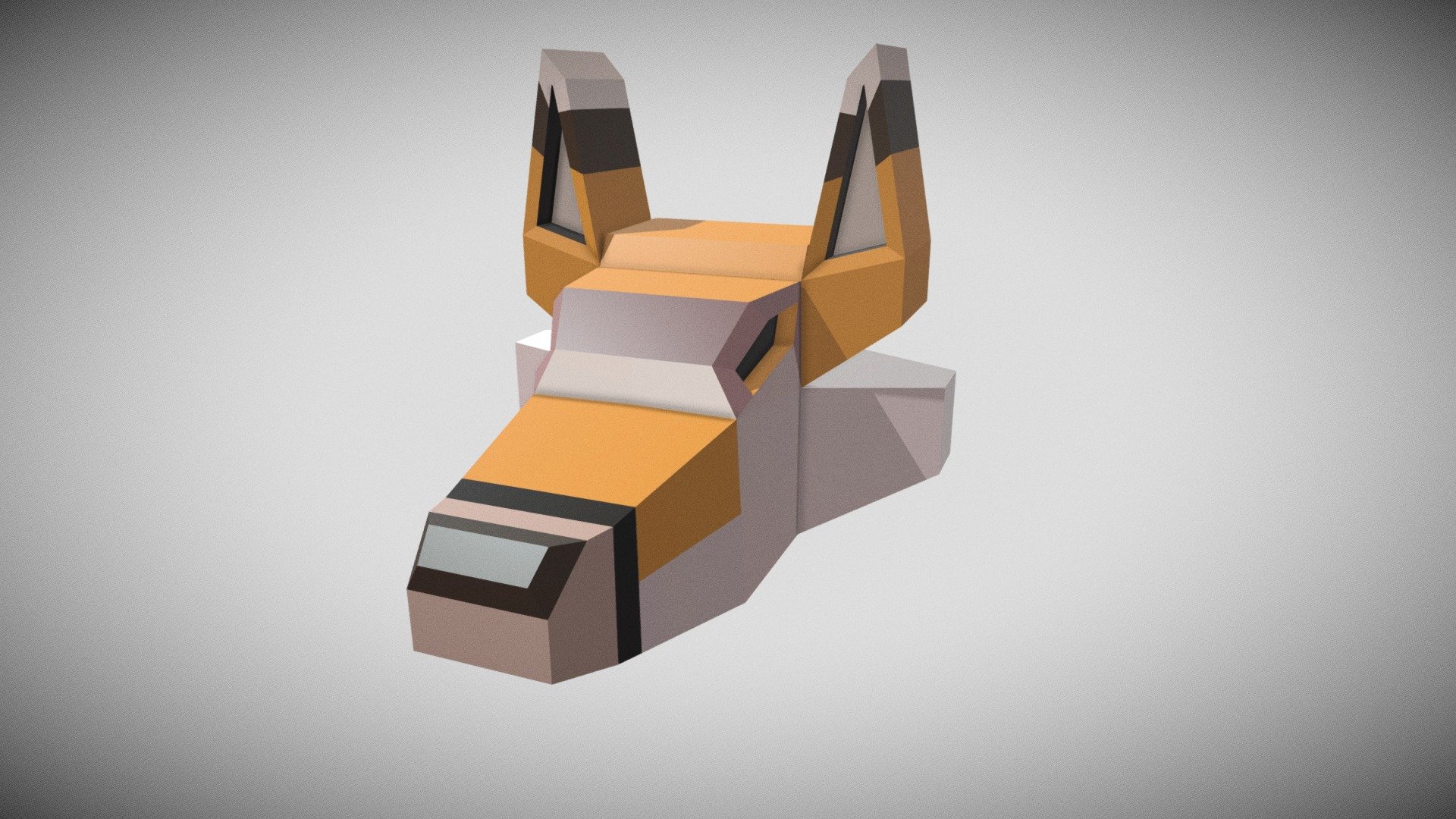 Low-Poly Fox Head - Download Free 3D model by FennicVox [9ec364e ...