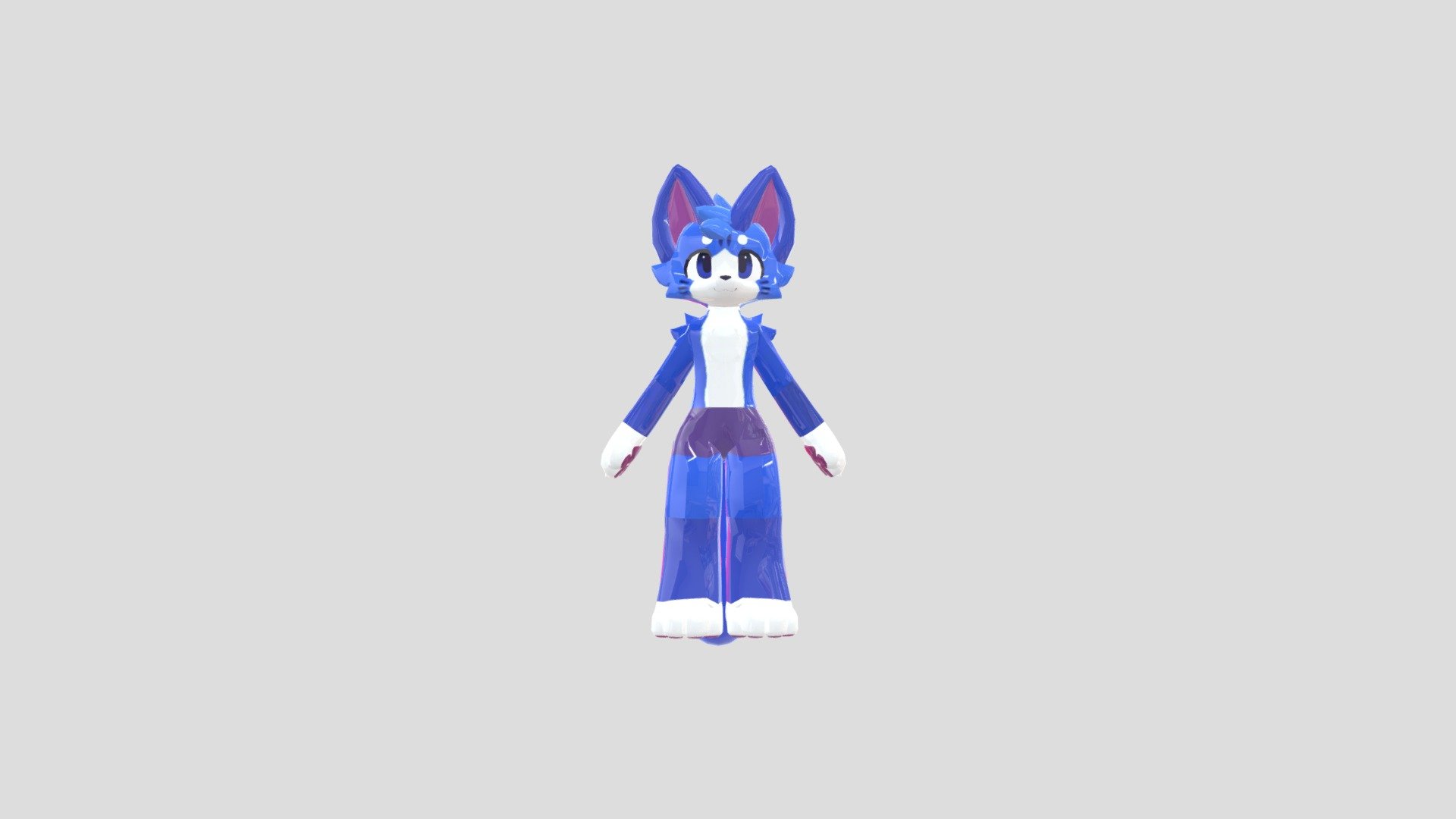 Nomal blue kemono cat - Download Free 3D model by masterchainarong2007 ...