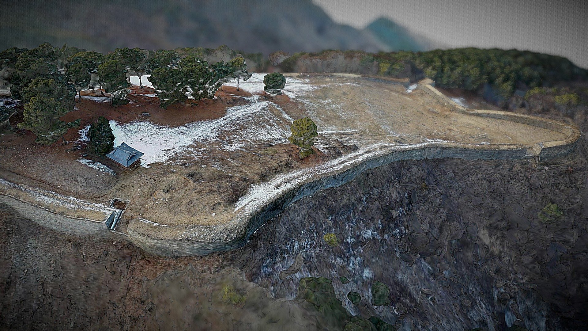 Ondalsanseong Fortress, Danyang (온달산성) - Download Free 3D model by ...