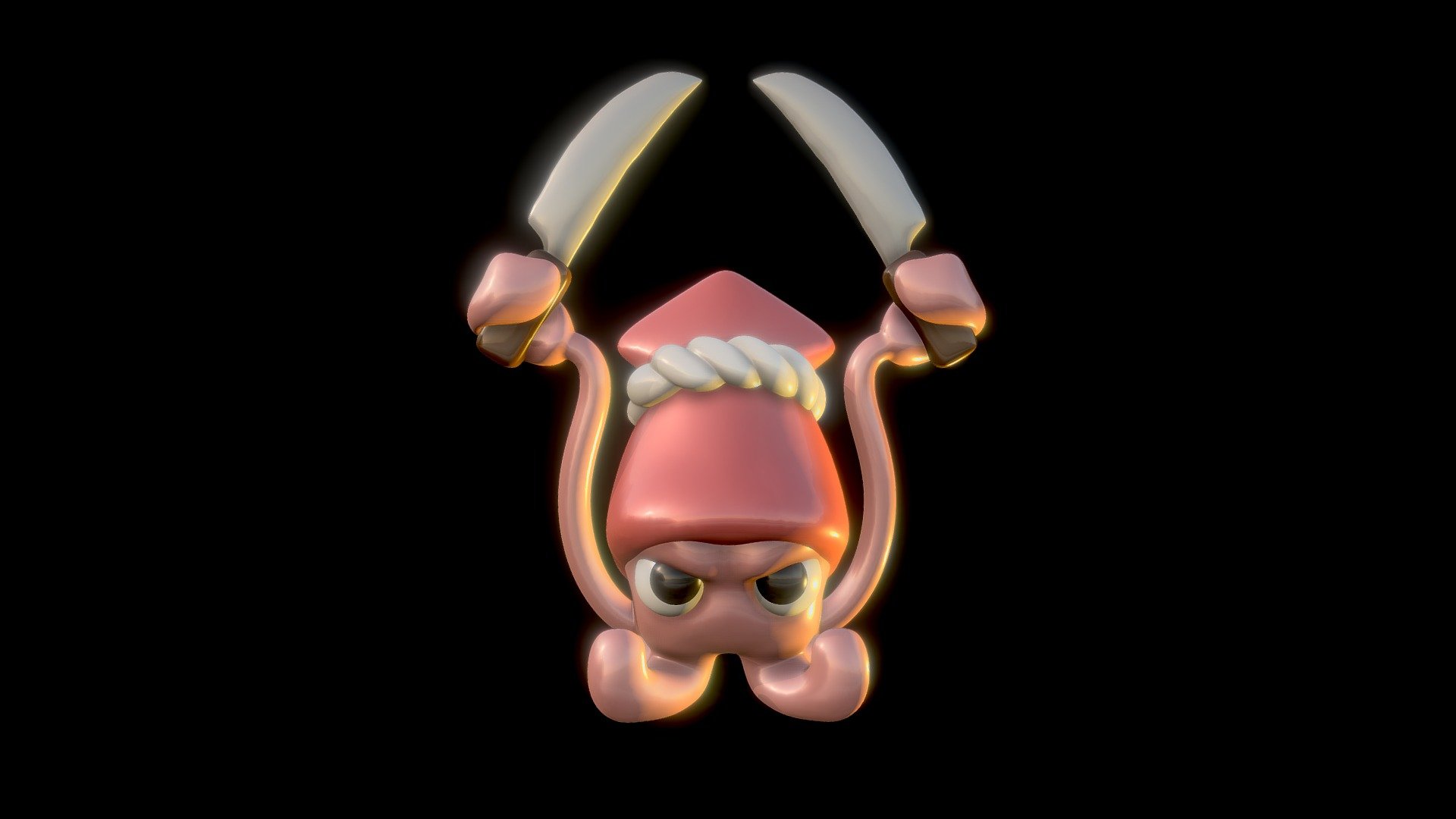 Squid Chef with Sea Fury - 3D model by Salazar_Kane [9ecb4c1] - Sketchfab