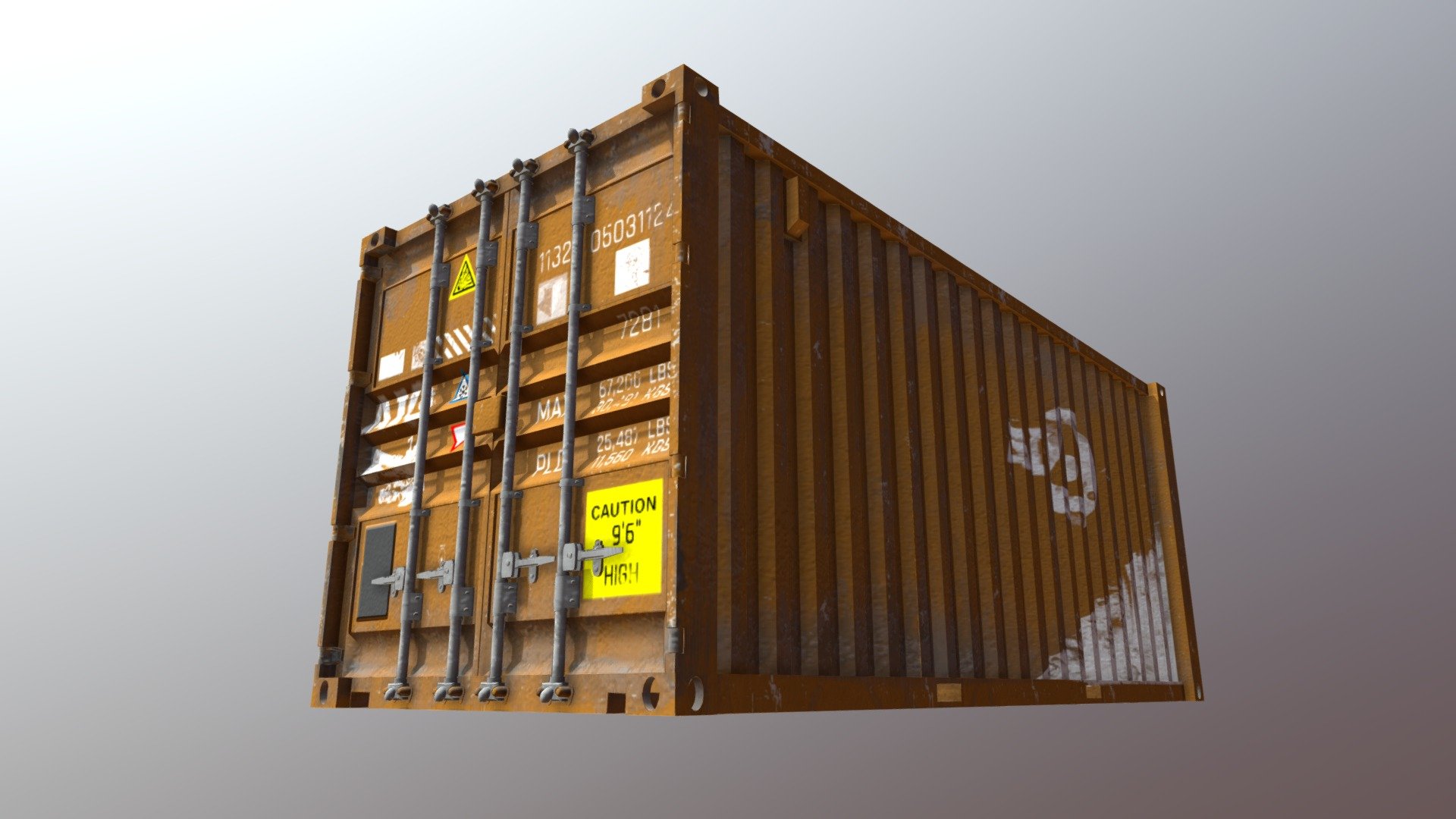 Cargo Container - WIP - 3D model by aigreene [9ed541a] - Sketchfab