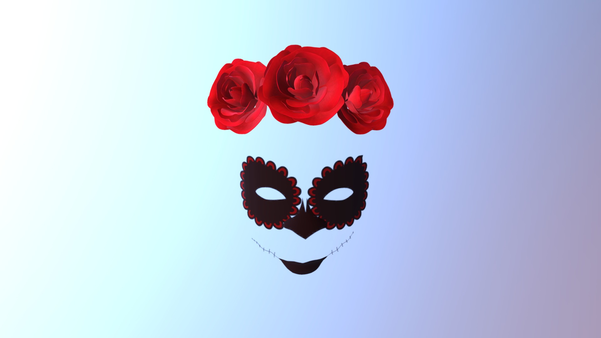 Roses Mask - 3D model by swellinteractive [9eda3e5] - Sketchfab