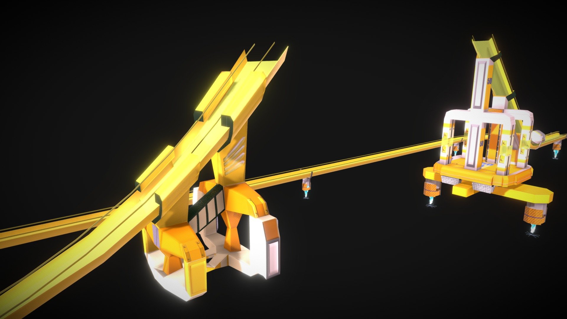 SIFI_roller_coaster - 3D model by Vignesh.Arulmani [9edaba5] - Sketchfab