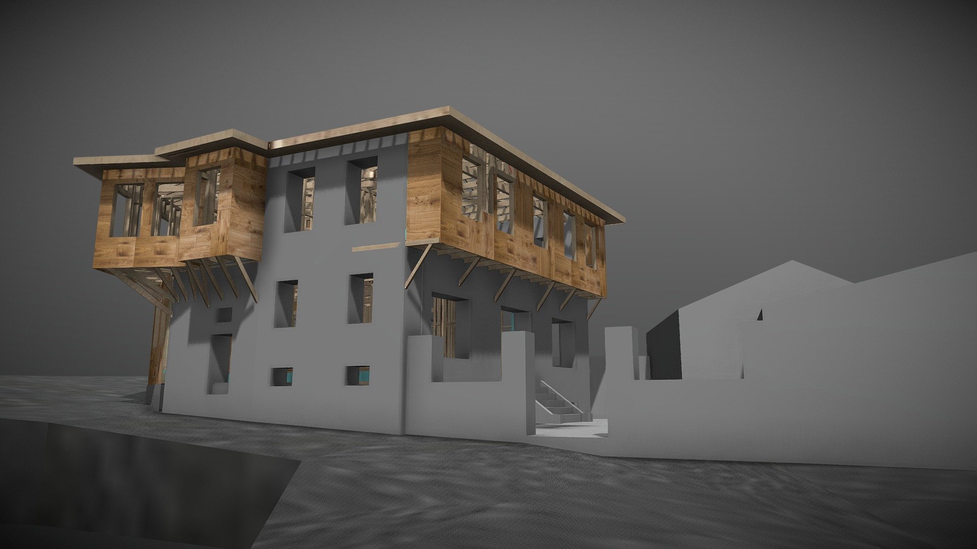 Structural Model Of One Of Our Constructions - 3D model by Thanos K ...