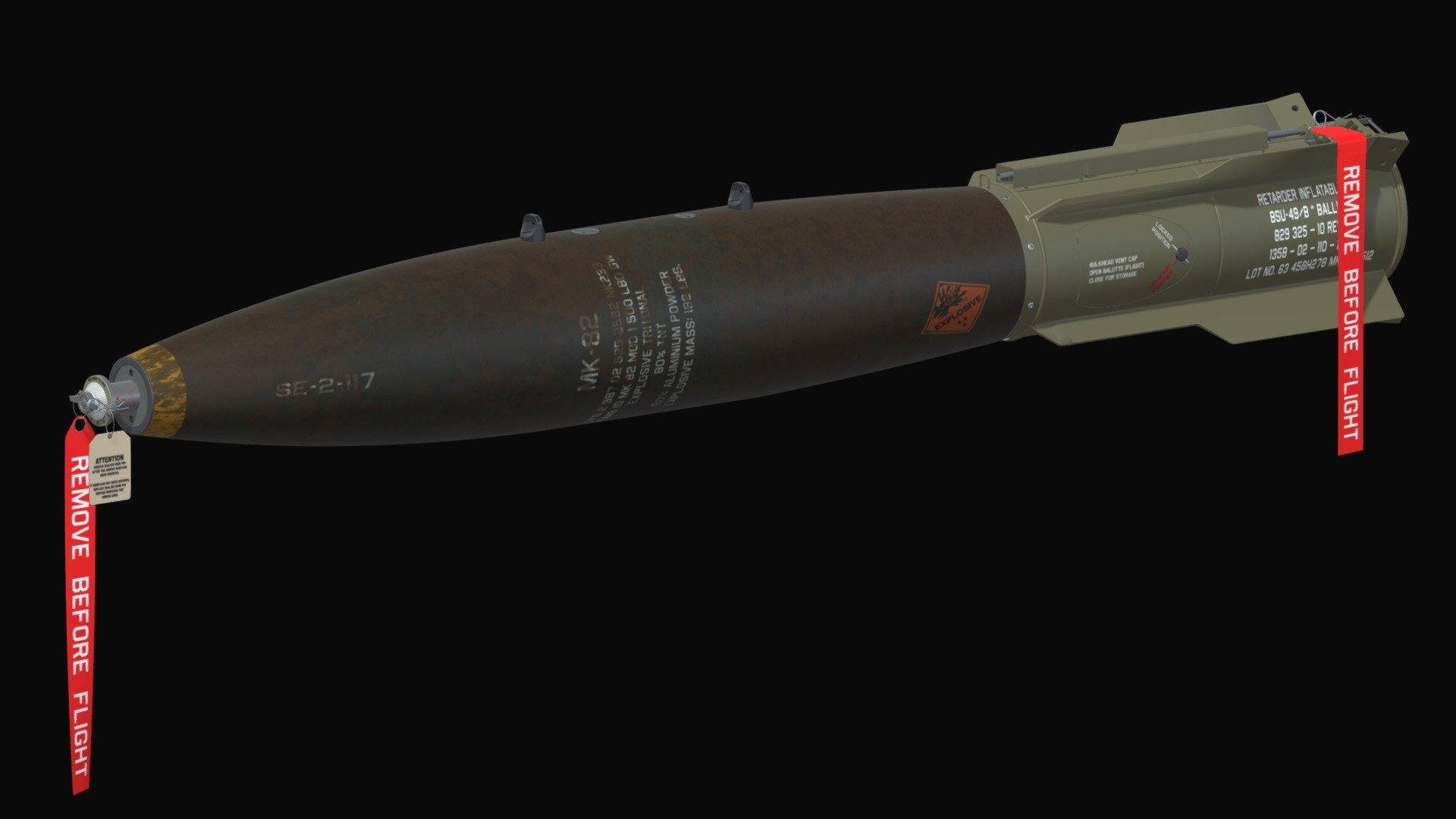 Mk.82/BSU-49 BALLUTE - 3D model by Jeyhun1985 [9ee704a] - Sketchfab