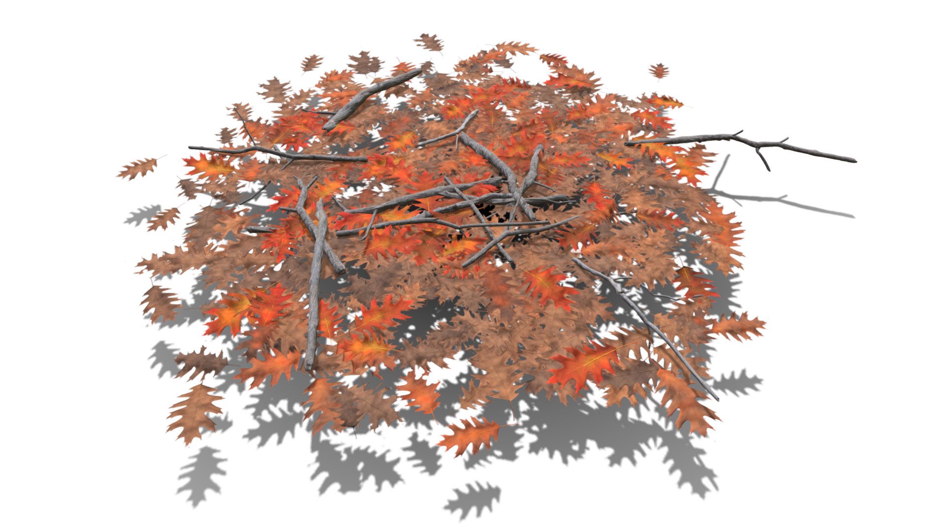 Realistic HD Red oak leaf litter (11/36) - Download Free 3D model by ...