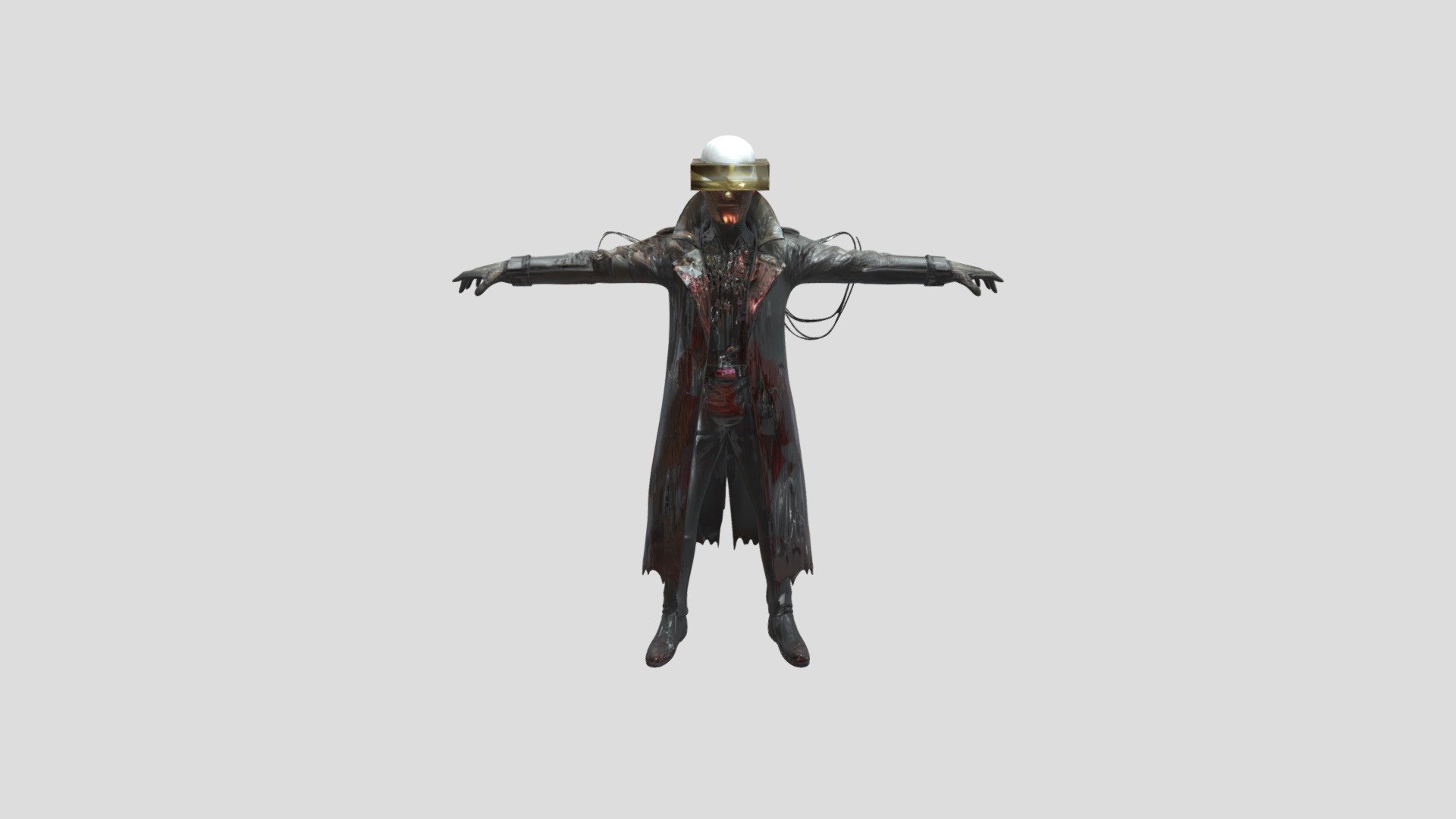Gory humanoid with glowing visor - 3D model by Danipros1312 [9ee954d ...