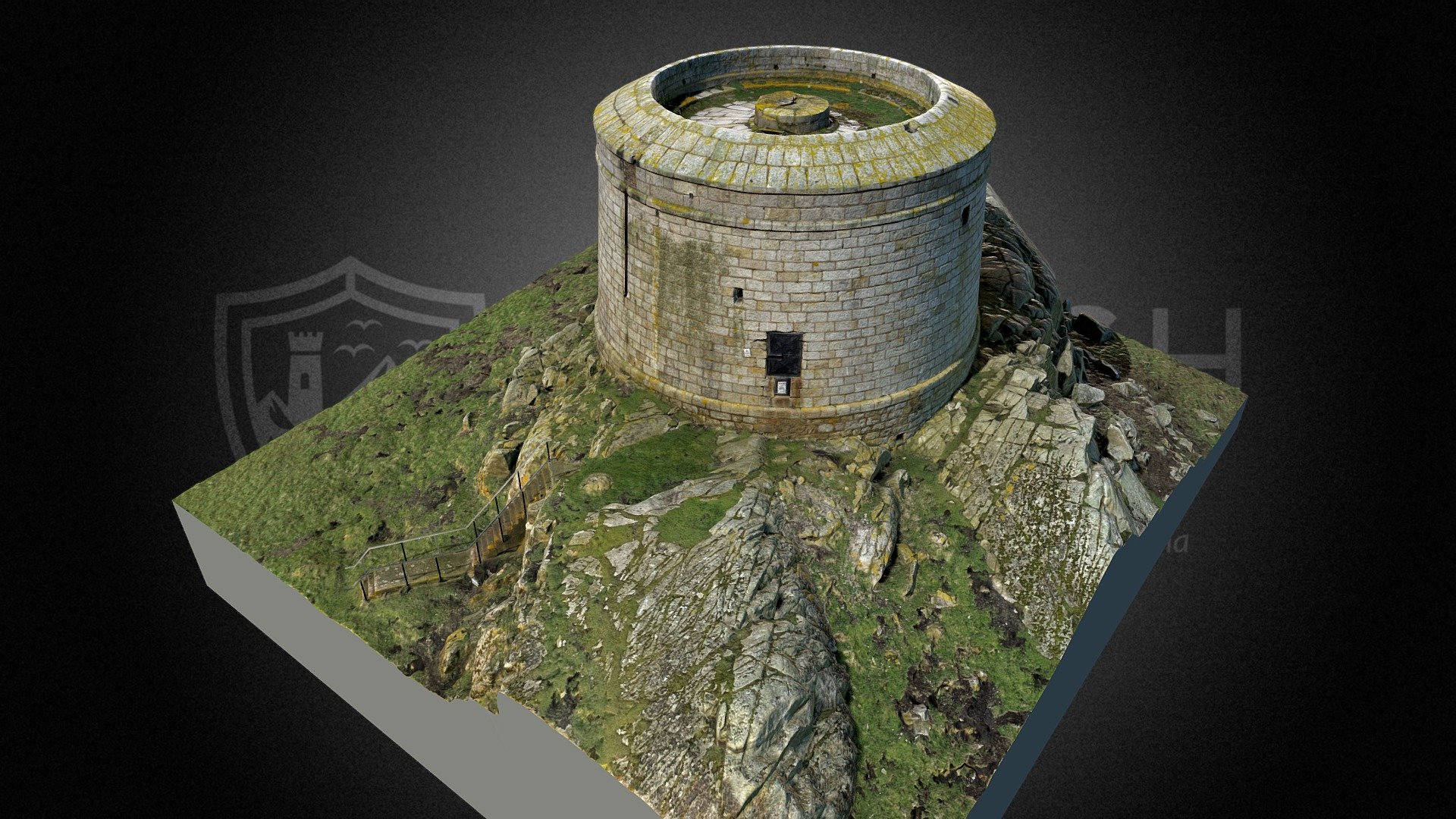 Martello Tower No. 9, Dalkey Island - 3D model by The Discovery ...