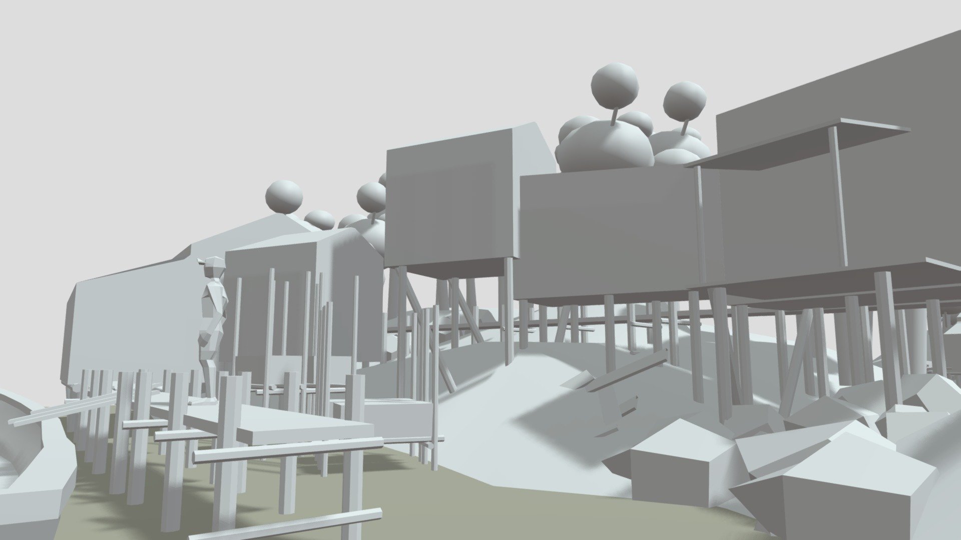 By The Ocean - Blockout - 3D model by FjodorVandenberghe [9ee9cdd] - Sketchfab