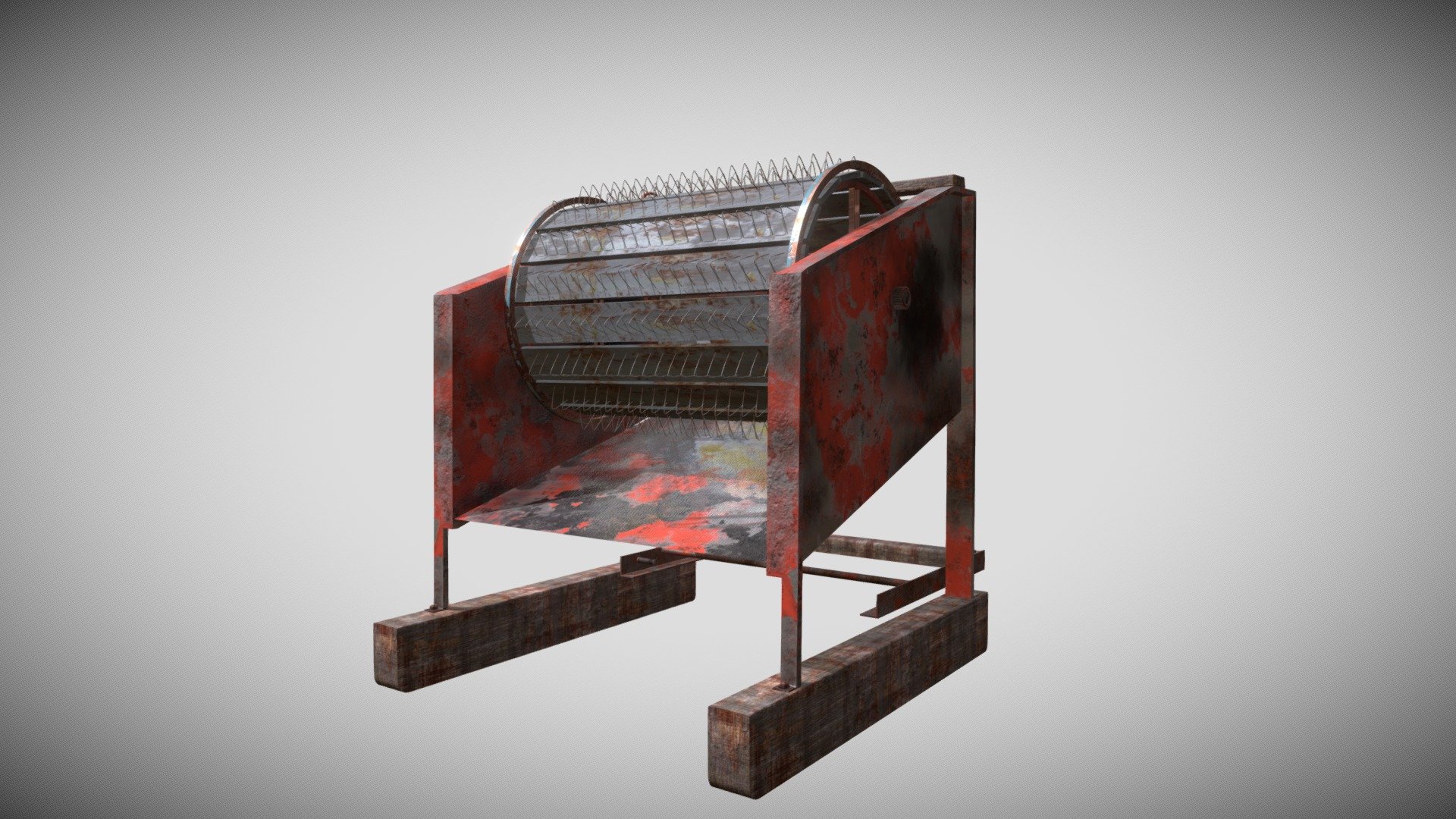 Paddy Rice thresher Machine - 3D model by OVROO [9eecae3] - Sketchfab