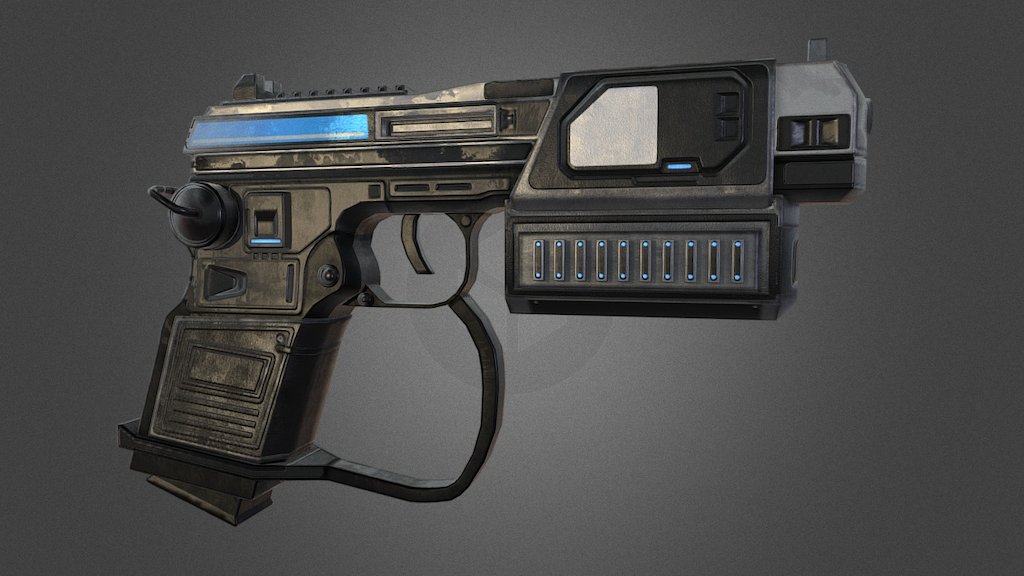 Futuristic Pistol - 3D model by amazingStanley [9eecd0f] - Sketchfab