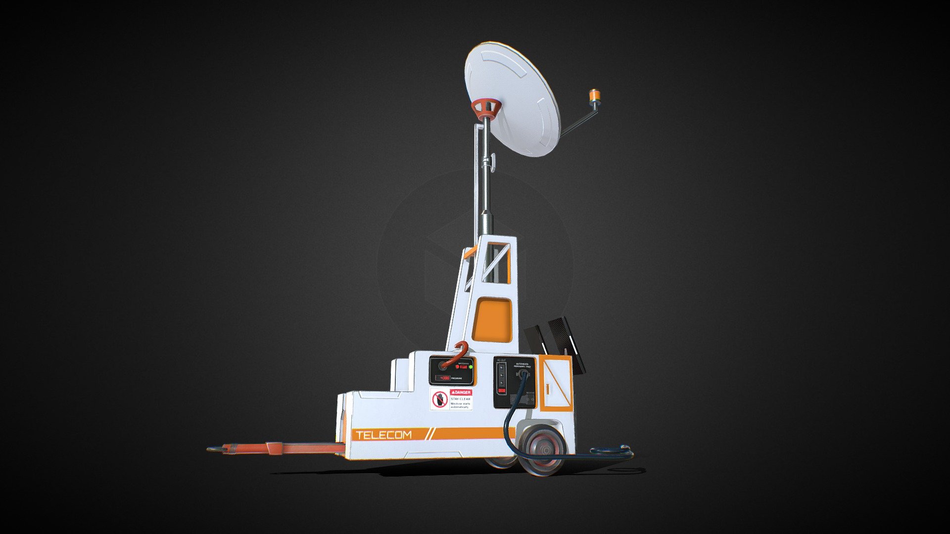 Portable Telecommunications Tower - Buy Royalty Free 3D model by ...