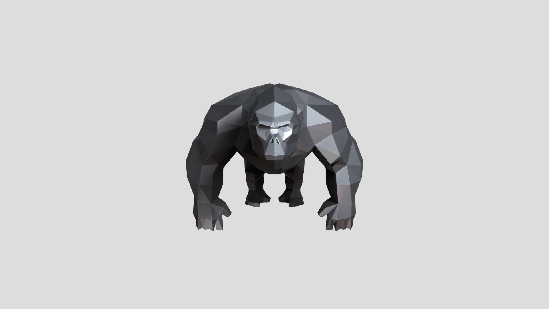 Polygonal Gorilla - 3D model by Aung Thuya (@alexthuya9999) [9eef85c ...