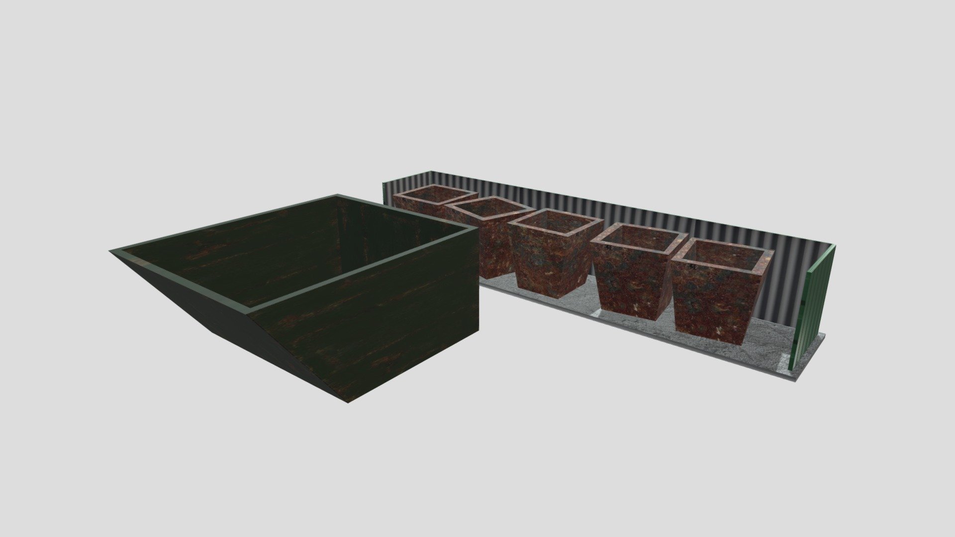 A pack of dumpsters:part 1 - Download Free 3D model by Den0l_l [9ef0097] - Sketchfab